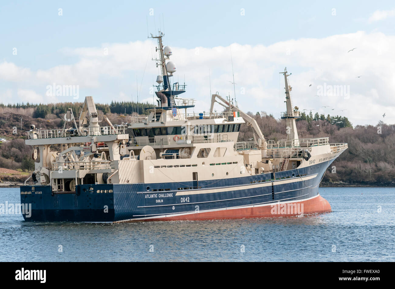 The Atlantic Challenge trawler prepares to leave Killybegs harbour ...