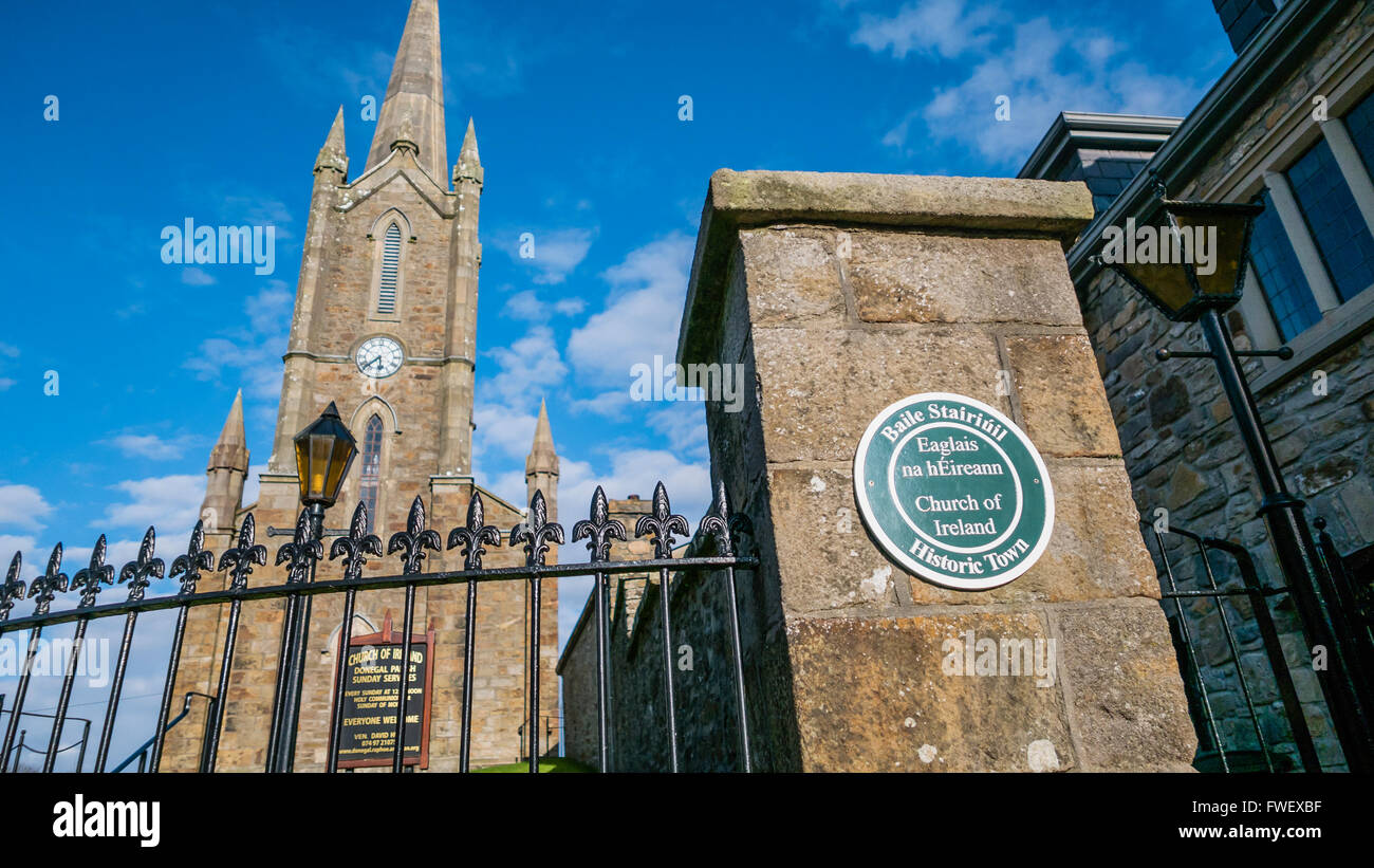 Church of Ireland in Donegal Town Stock Photo - Alamy