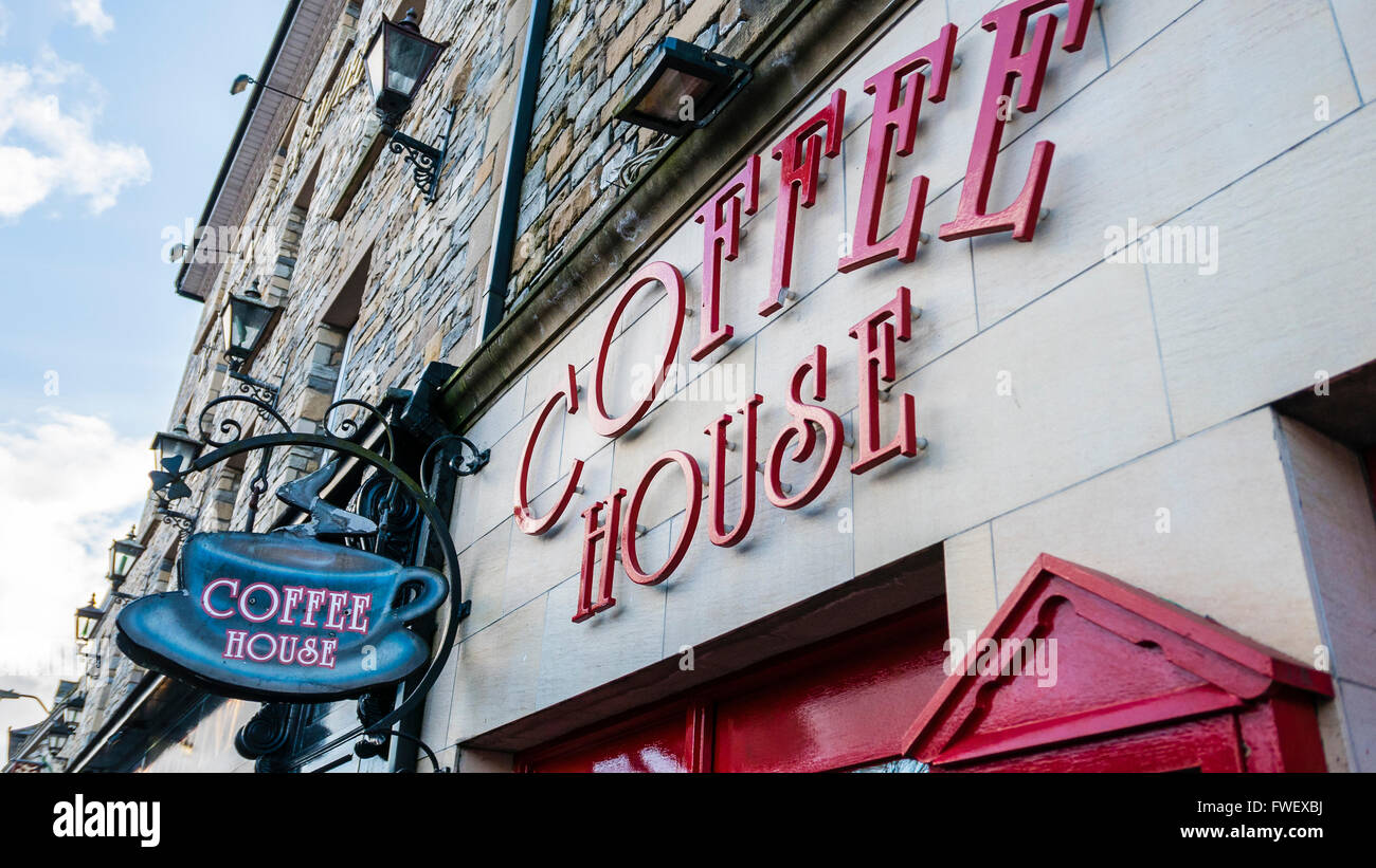 Coffee sign on building hi-res stock photography and images - Alamy