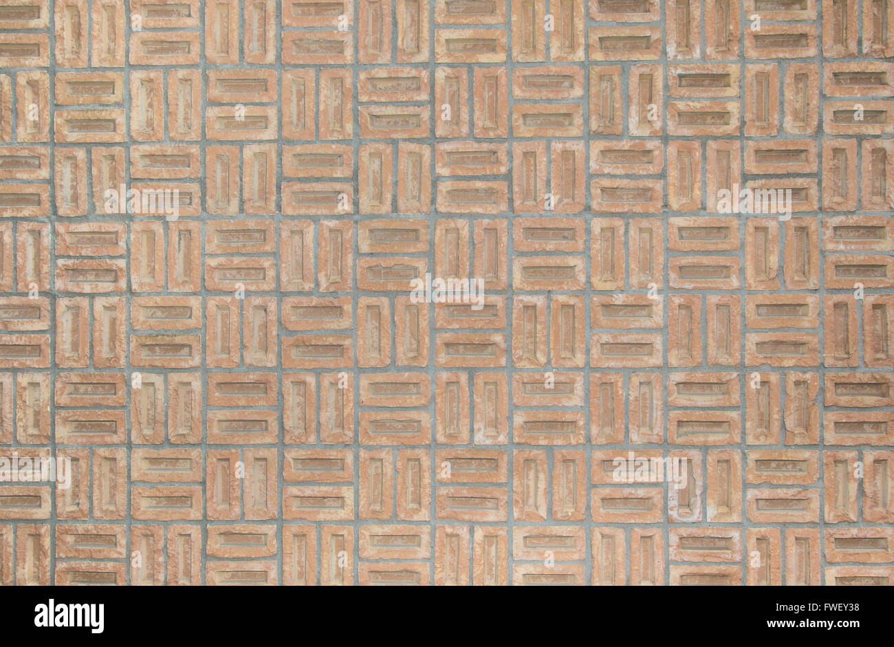 Brick wall with a creative pattern Stock Photo - Alamy