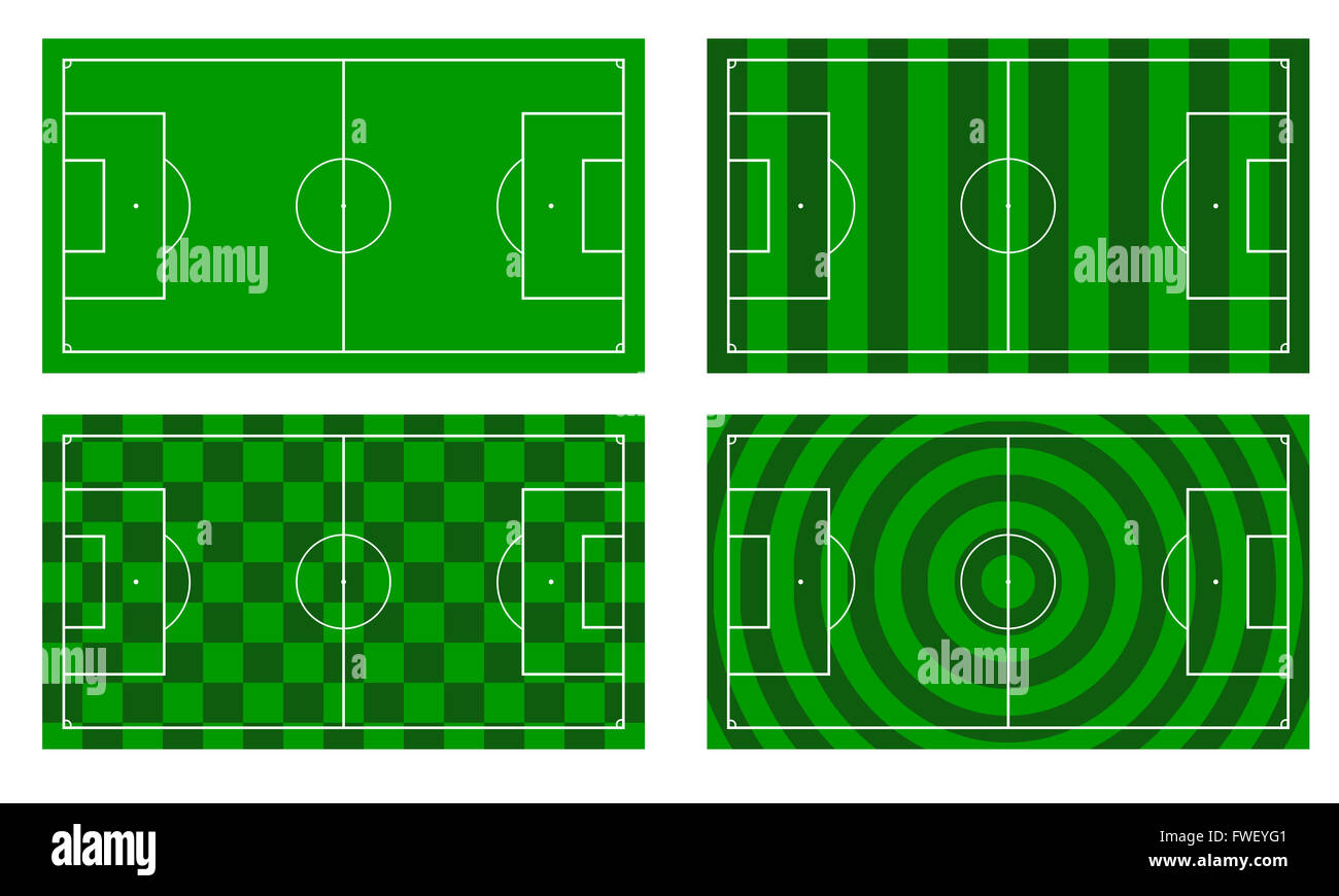 Set of football fields Stock Photo - Alamy