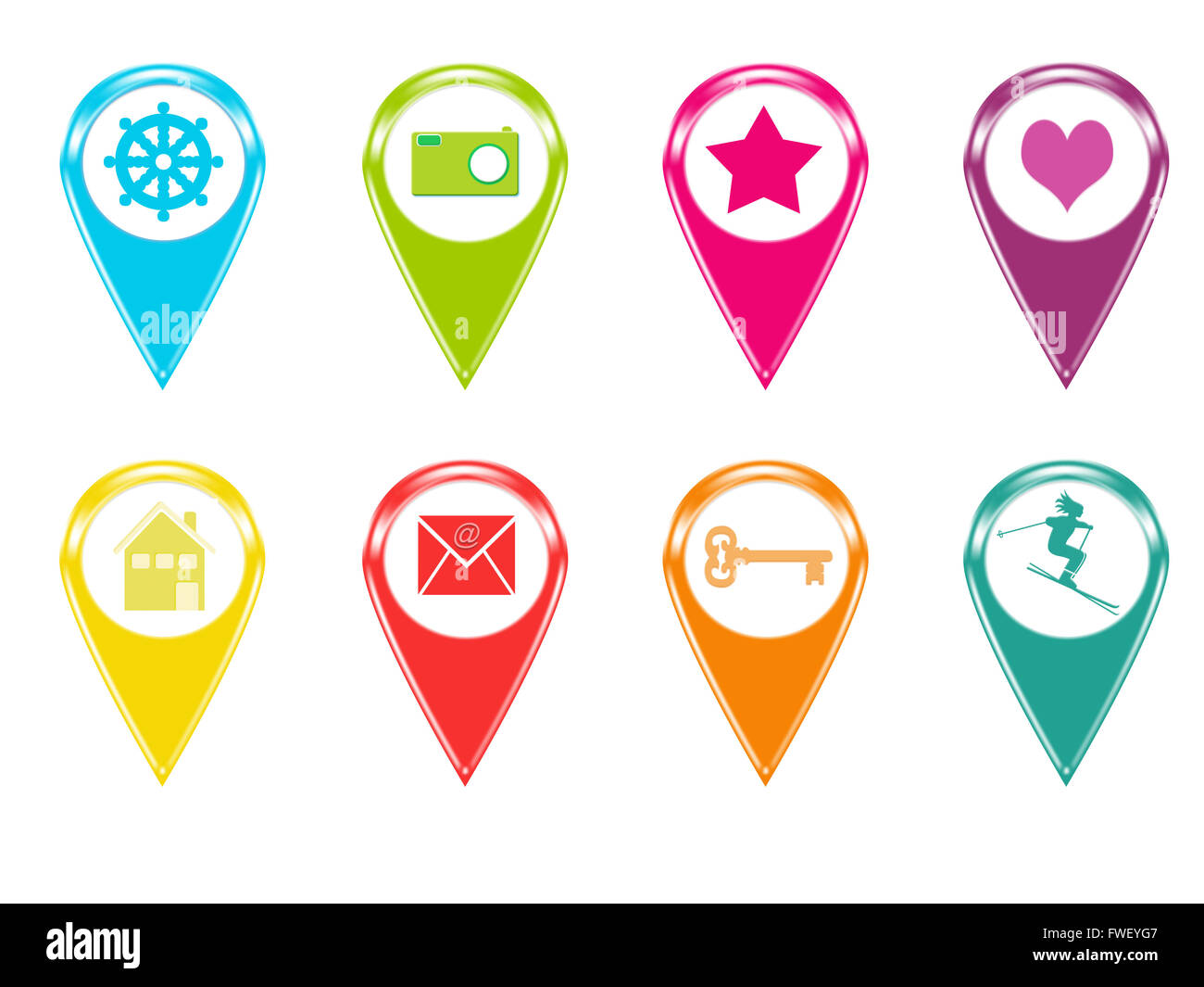 Symbols on maps hi-res stock photography and images - Alamy