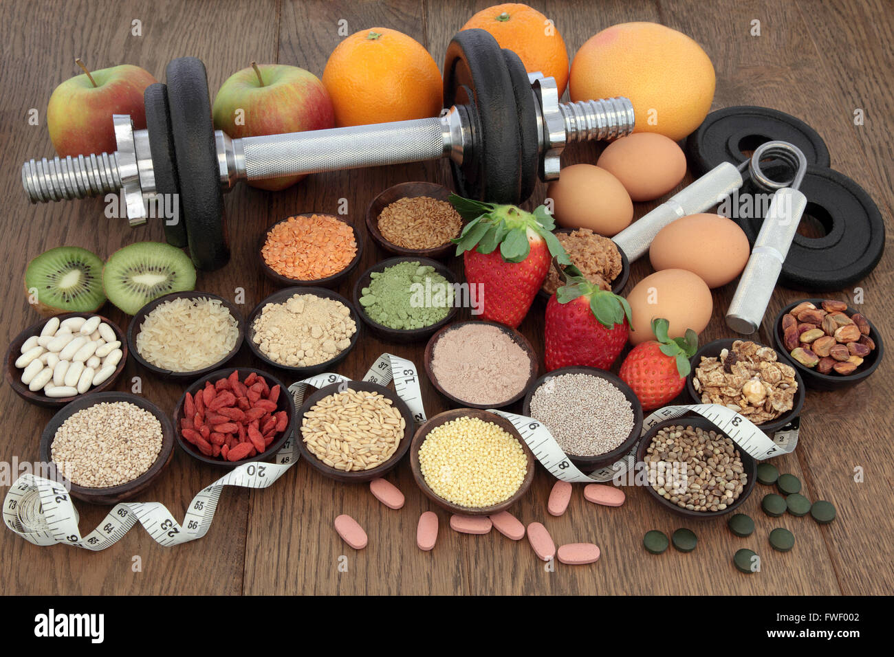 Body building food supplement powders hi-res stock photography and ...