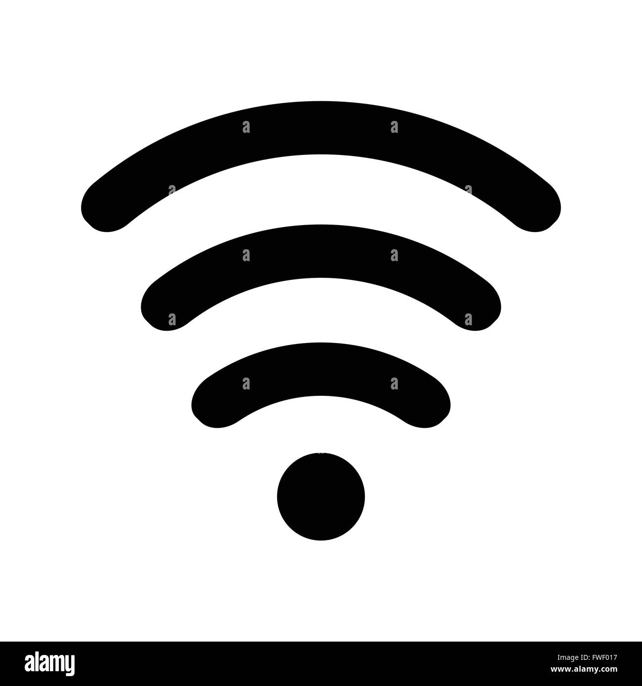 Wi-Fi Icon black Stock Vector Image & Art - Alamy