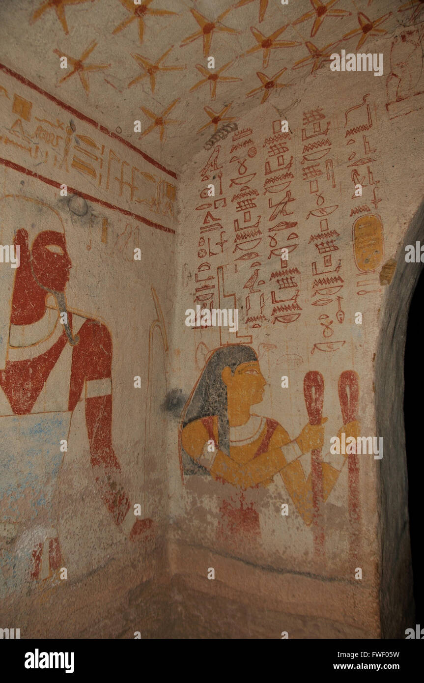 El Kurru, Royal Cemetery, Paintings Inside Tombs Stock Photo - Alamy