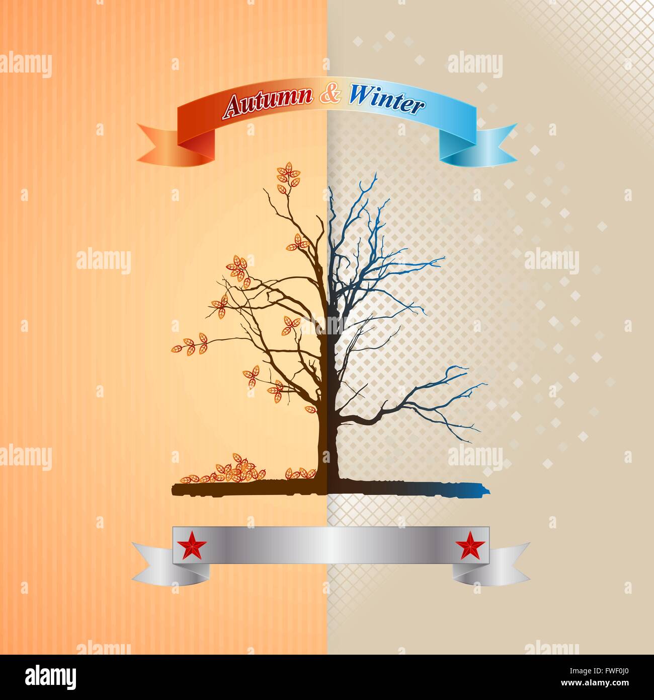 Four seasons landscape garden Stock Vector Images - Alamy