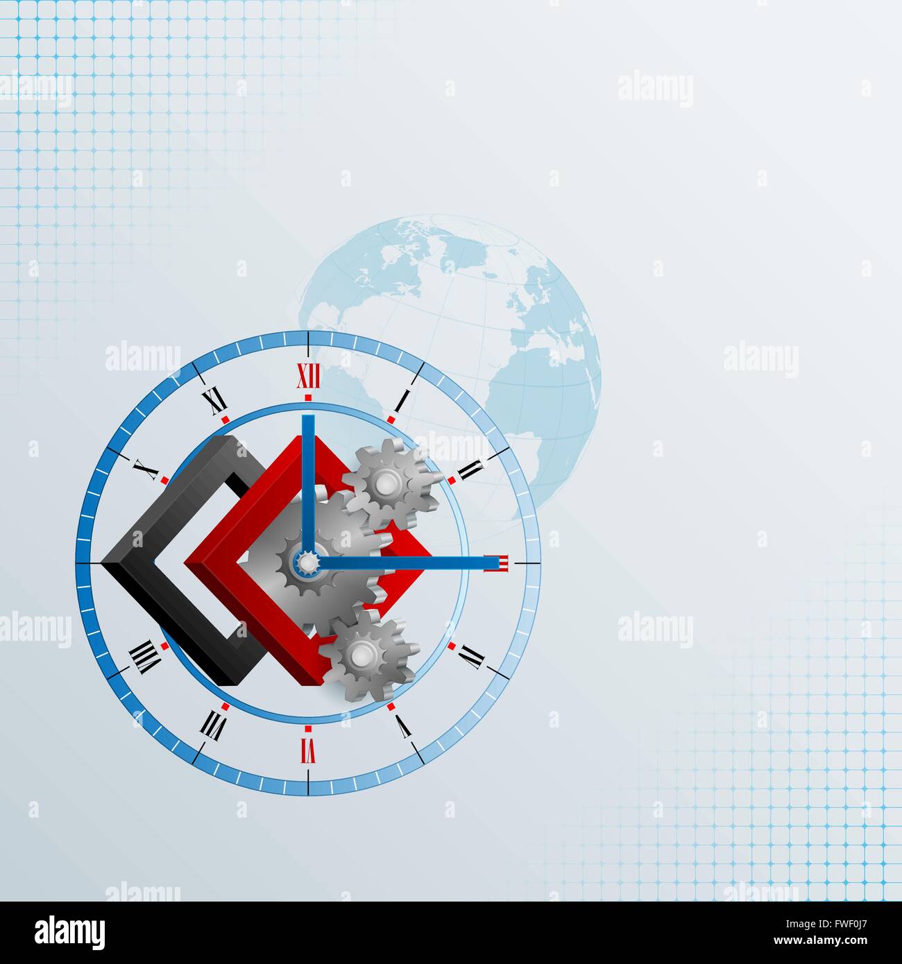 Universal time clock Stock Vector Images - Alamy