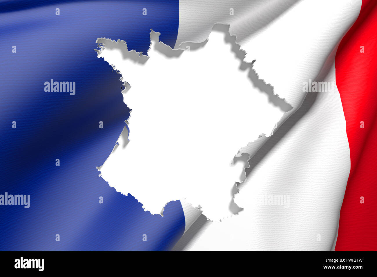 3d rendering of France map and flag on background Stock Photo - Alamy