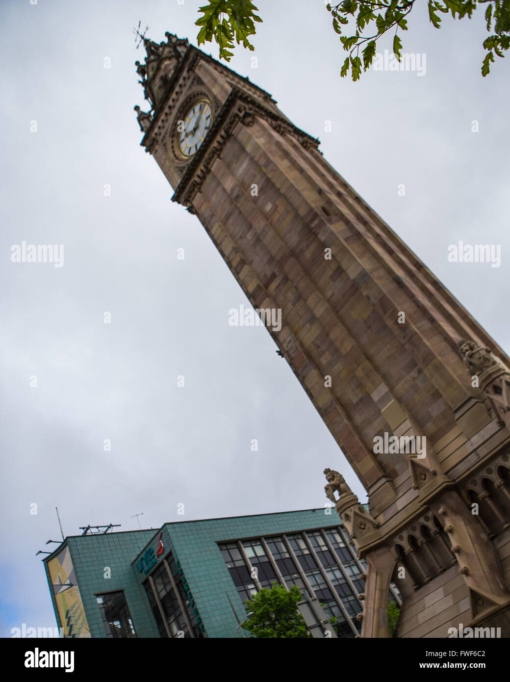 The Albert Memorial Clock Tower in Belfast Stock Photo - Alamy