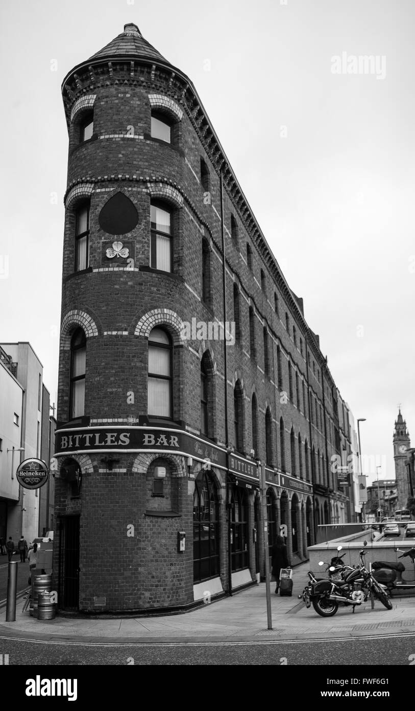 The exterior of Bittles Bar in Belfast city centre Stock Photo - Alamy
