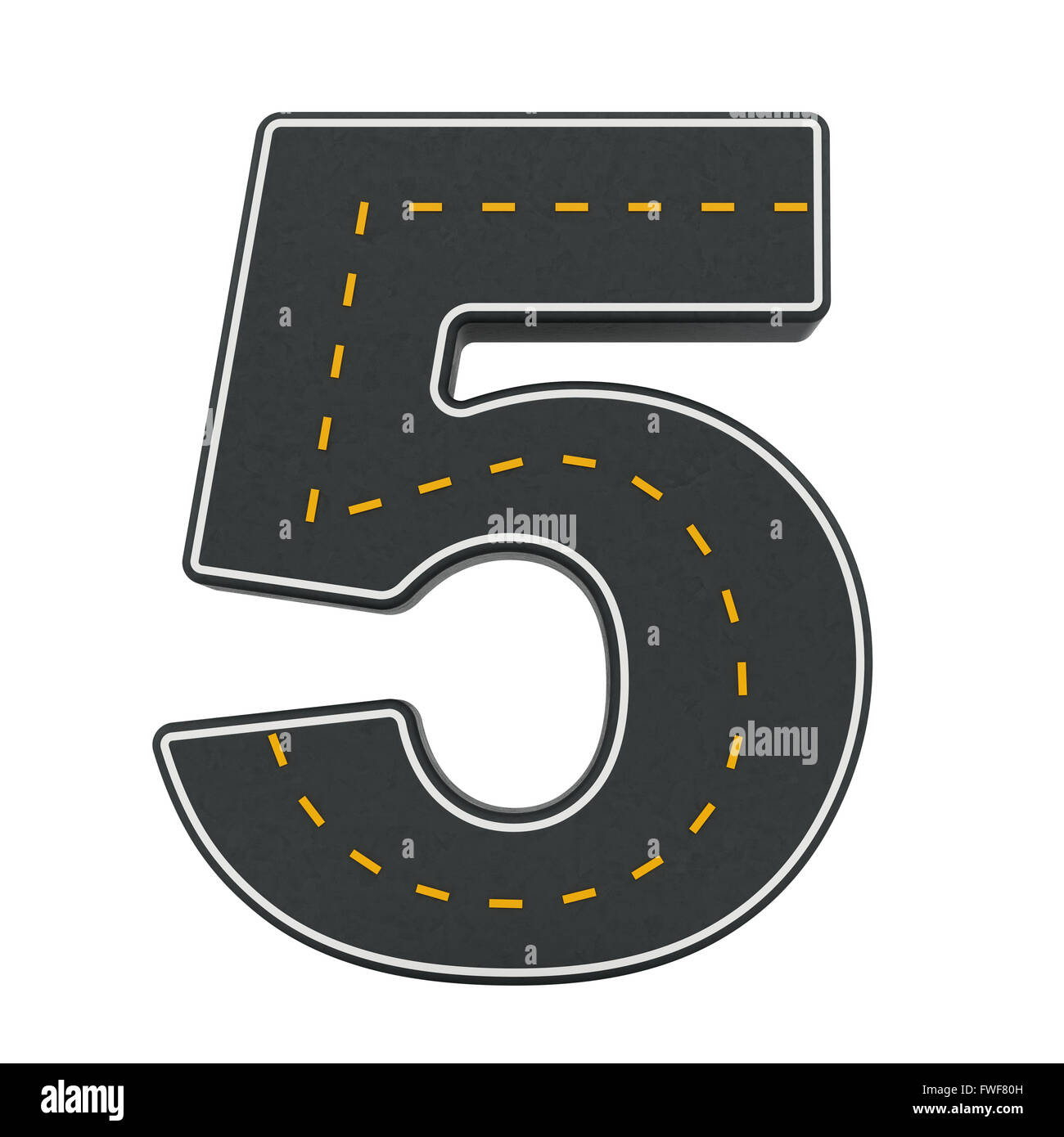 number 6 with road texture Stock Photo - Alamy