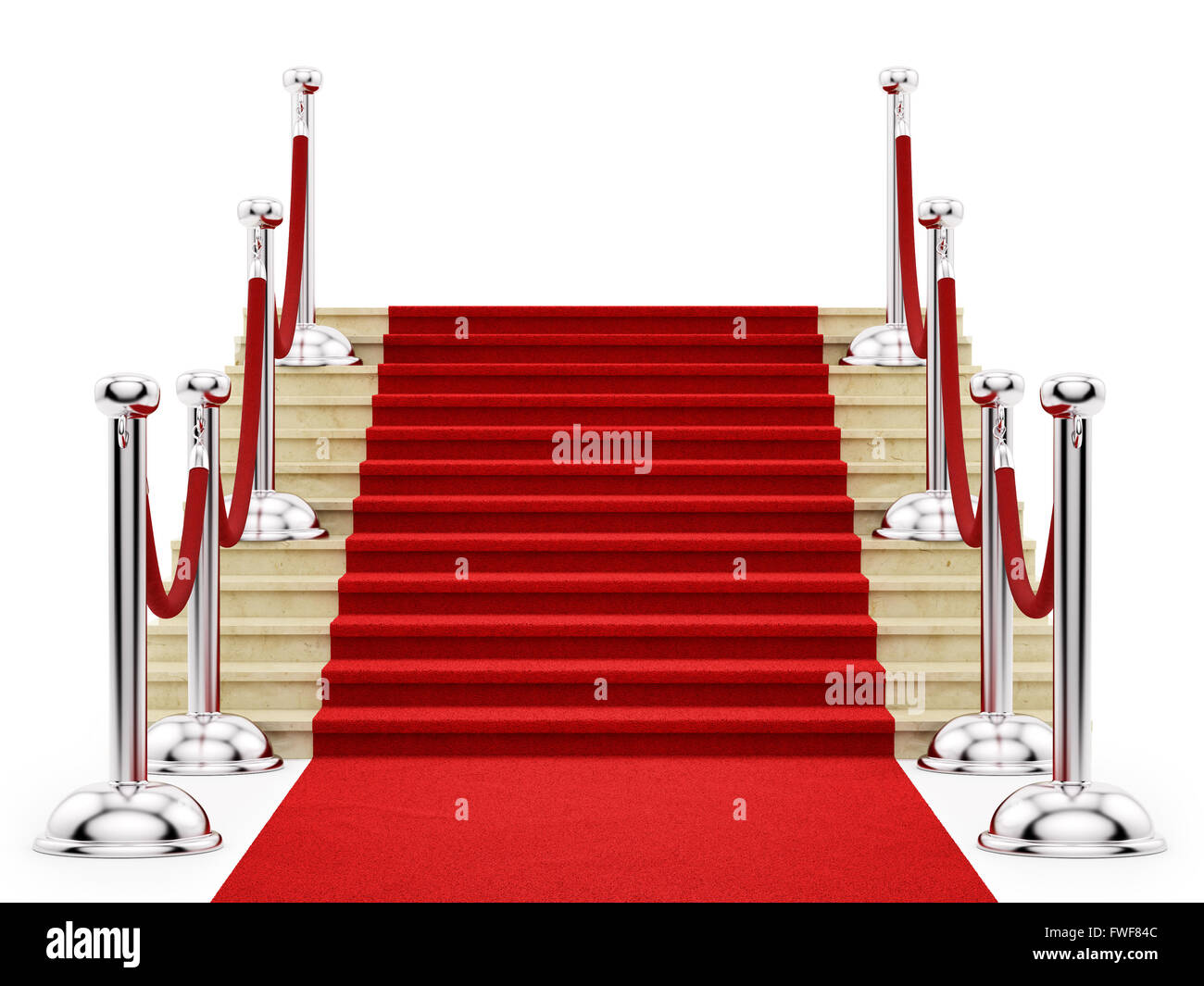 silver stanchions and a red carpet Stock Photo - Alamy