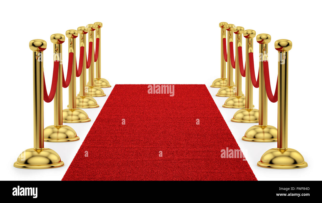 stanchions and a red carpet Stock Photo - Alamy