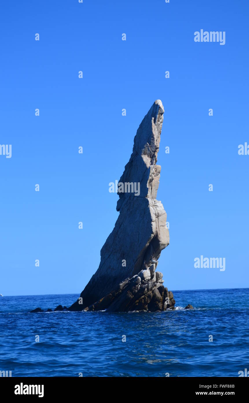 Rock Projection With Old Man's Face In Ocean Near Land's End Cabo San ...