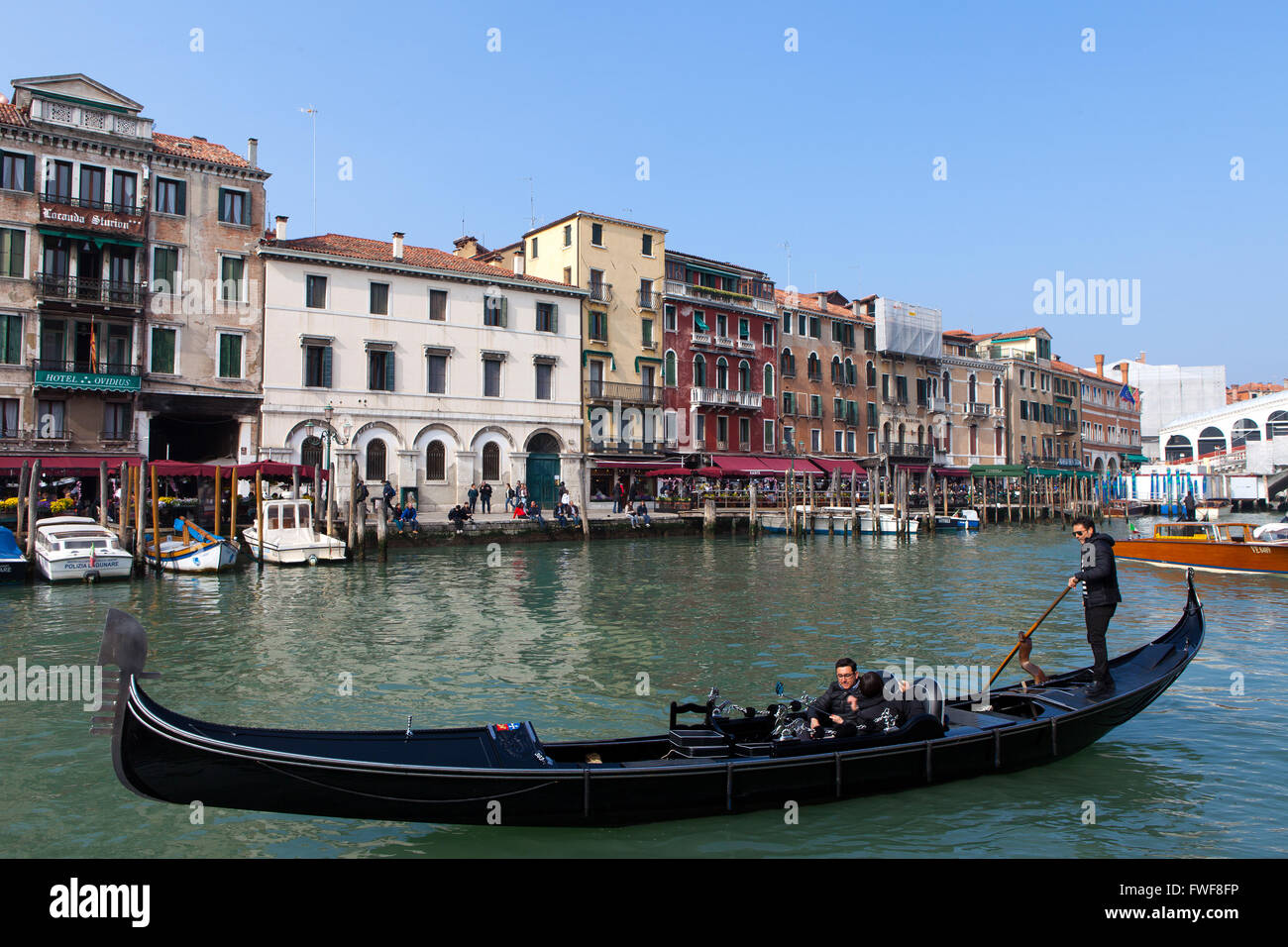 Traditional Gondola on a Venice canal Stock Photo - Alamy