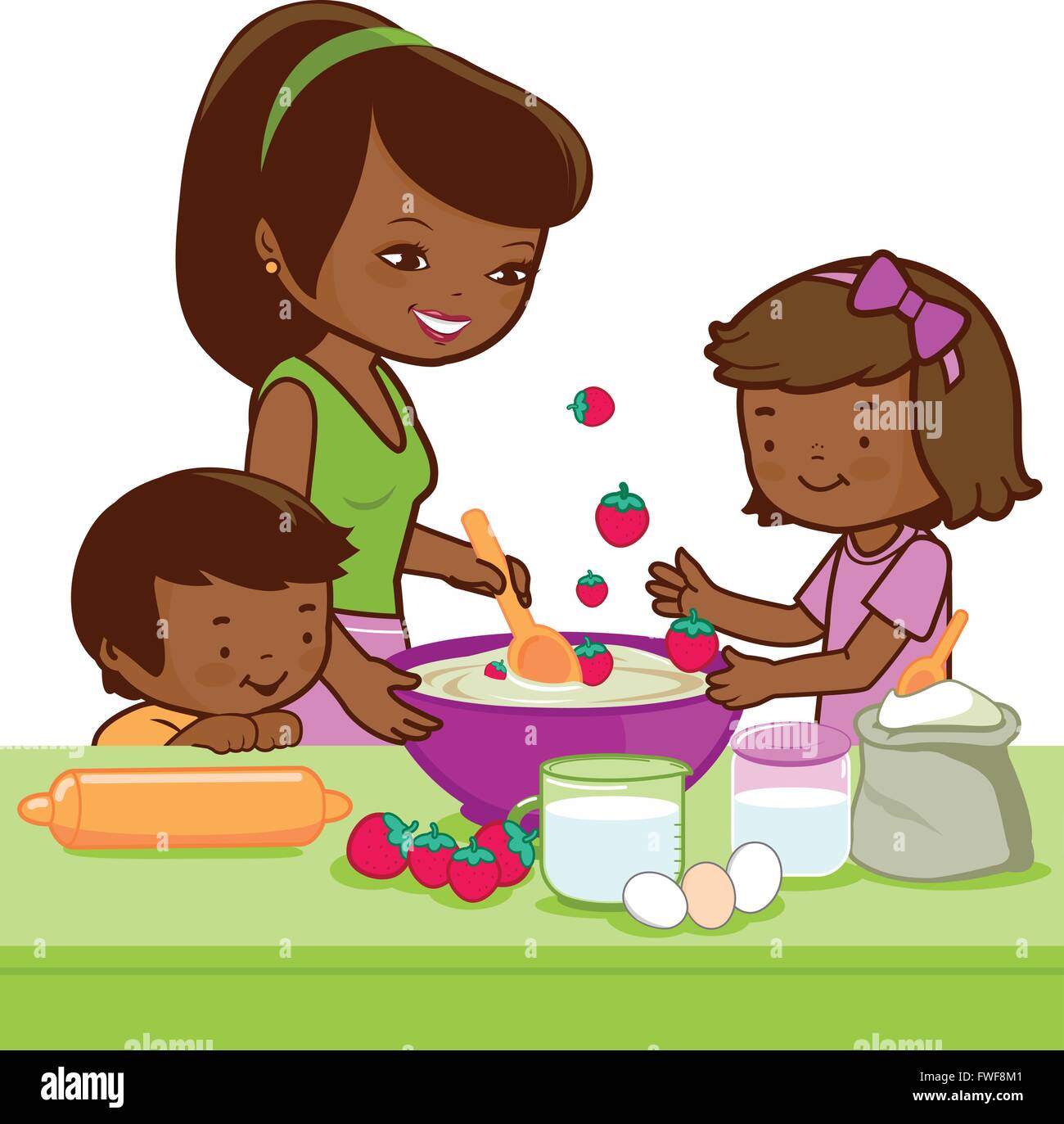 Animated Mom Cooking