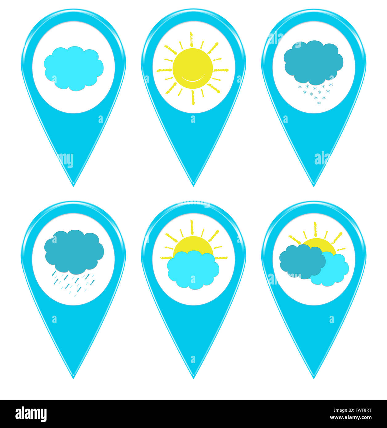Sunny weather forecast map hi-res stock photography and images - Alamy