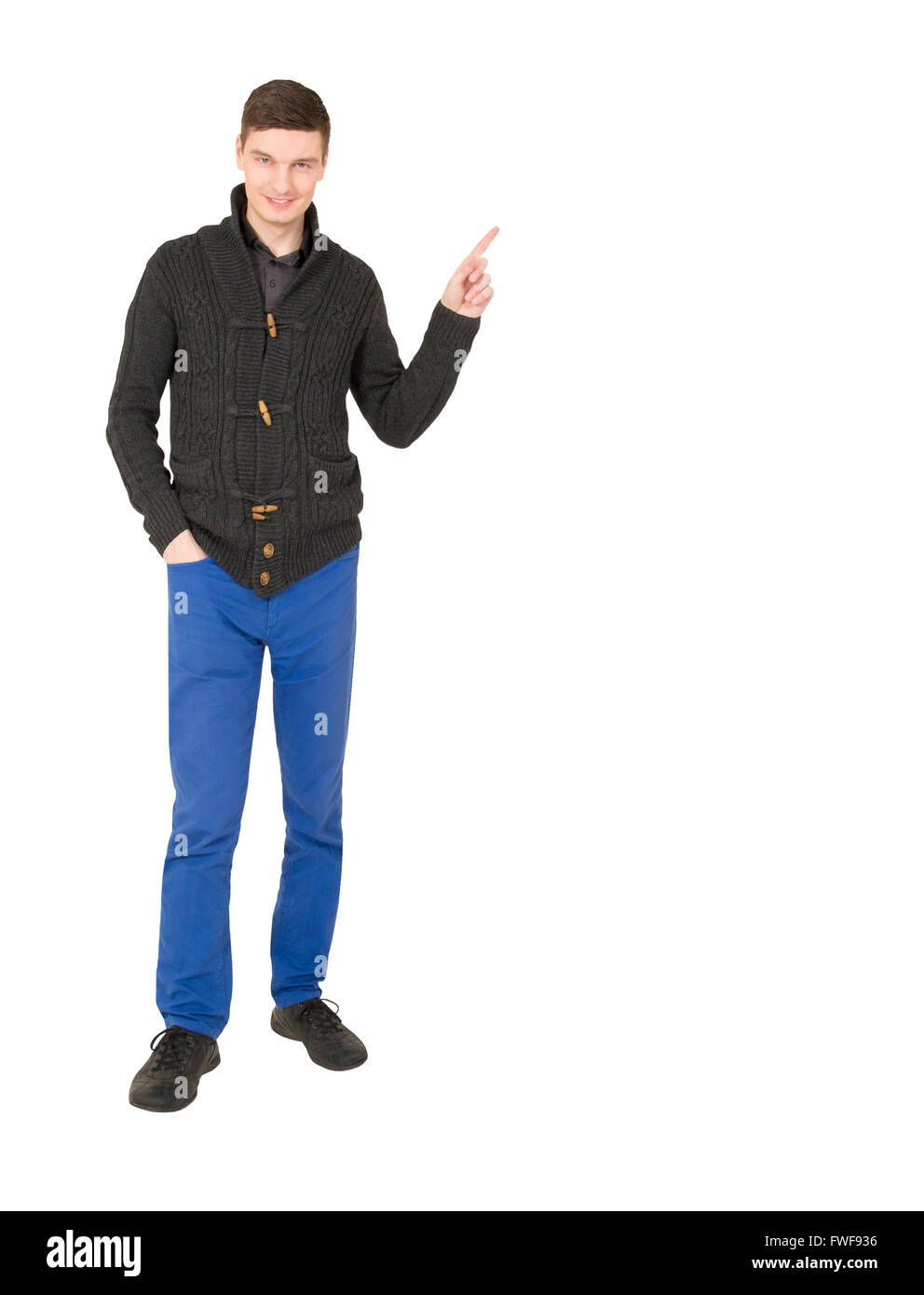 Man points Cut Out Stock Images & Pictures - Alamy