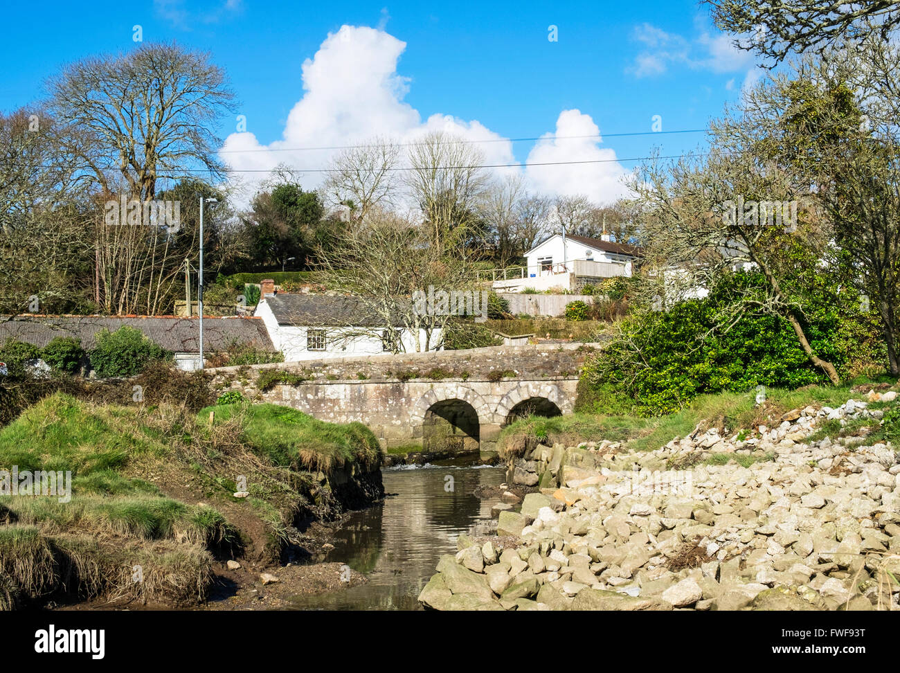 The village of Gweek near Helston in Cornwall, England, UK Stock Photo ...