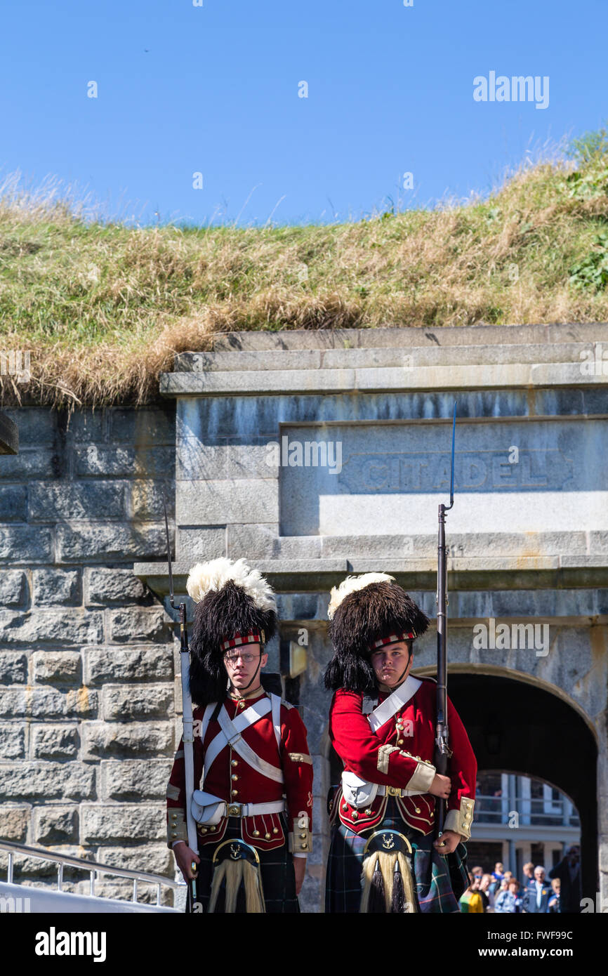Traditional guard at Fort Halifax on Citadel Hill in Halifax, Nova ...