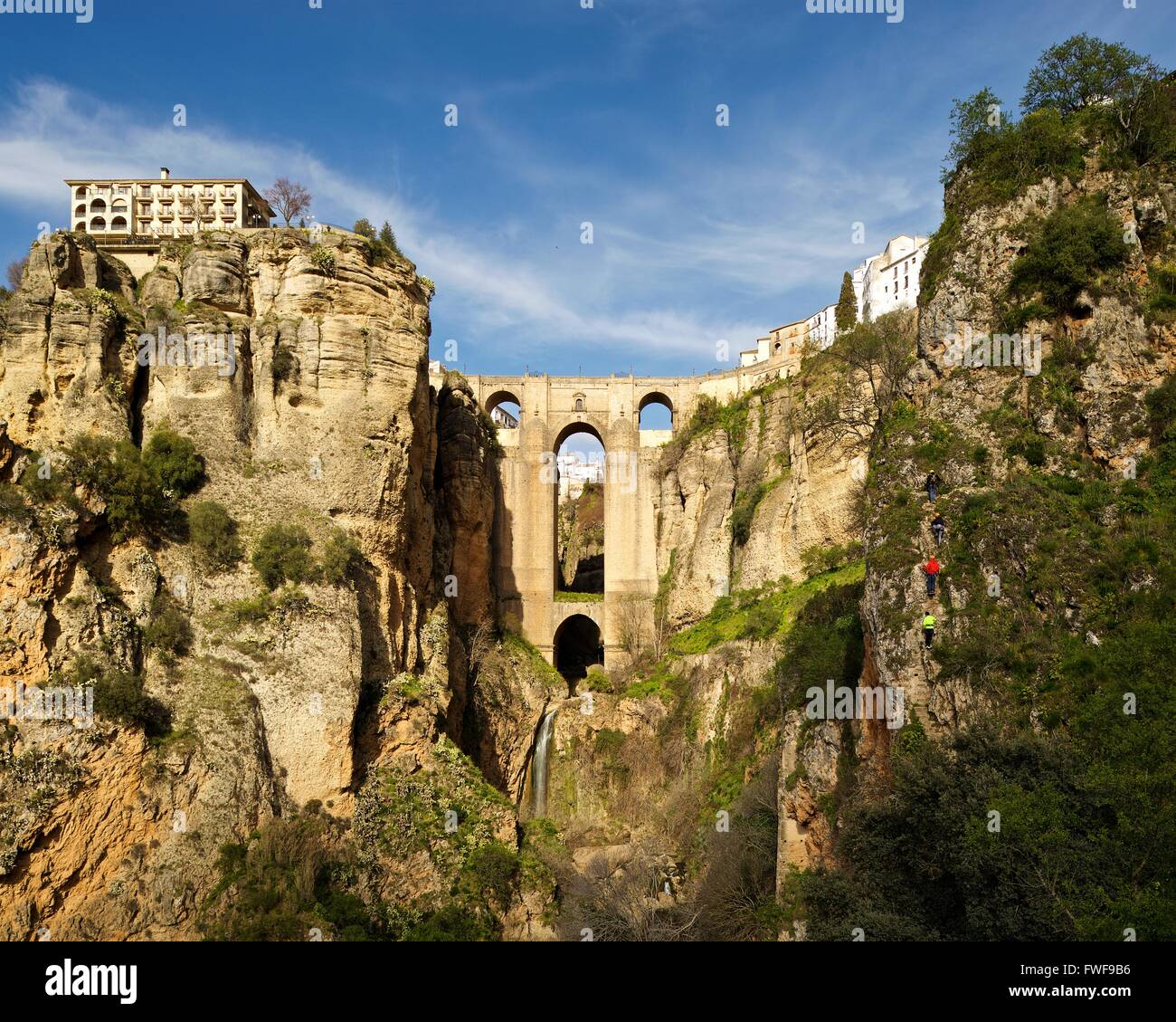 A colour rendition of the famous puente nuevo in ronda spain Stock ...