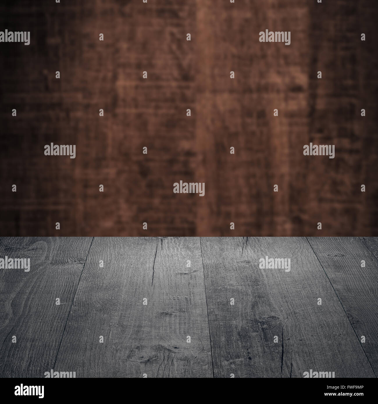 Wood background - table with wooden wall Stock Photo - Alamy