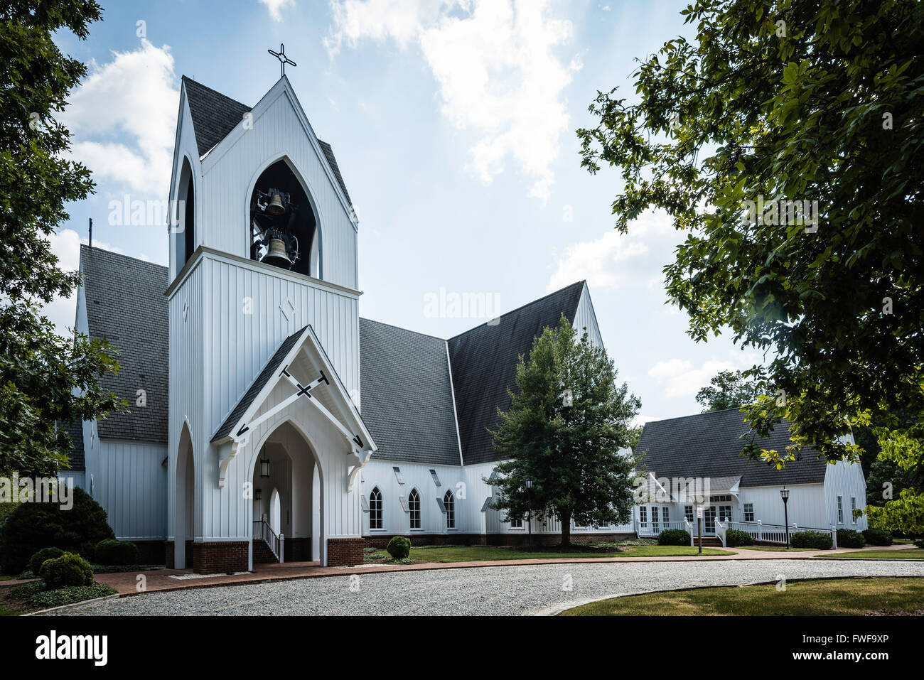 Exterior church building bell tower Stock Photo - Alamy