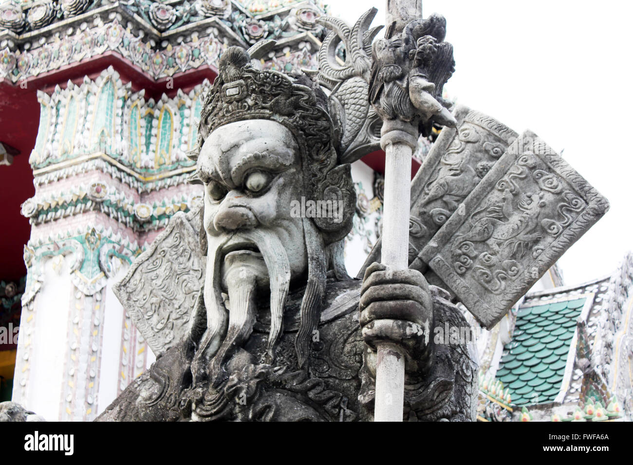 Chinese Sculpture stone dolls in Wat Pho Thailand.They are public ...
