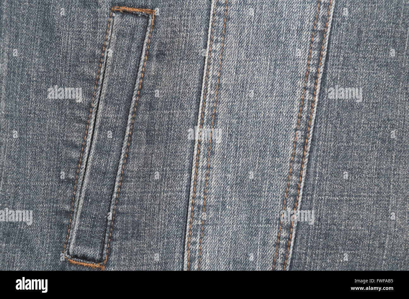 Pocket detail of a washed out denim jacket. Fashion and garments Stock ...