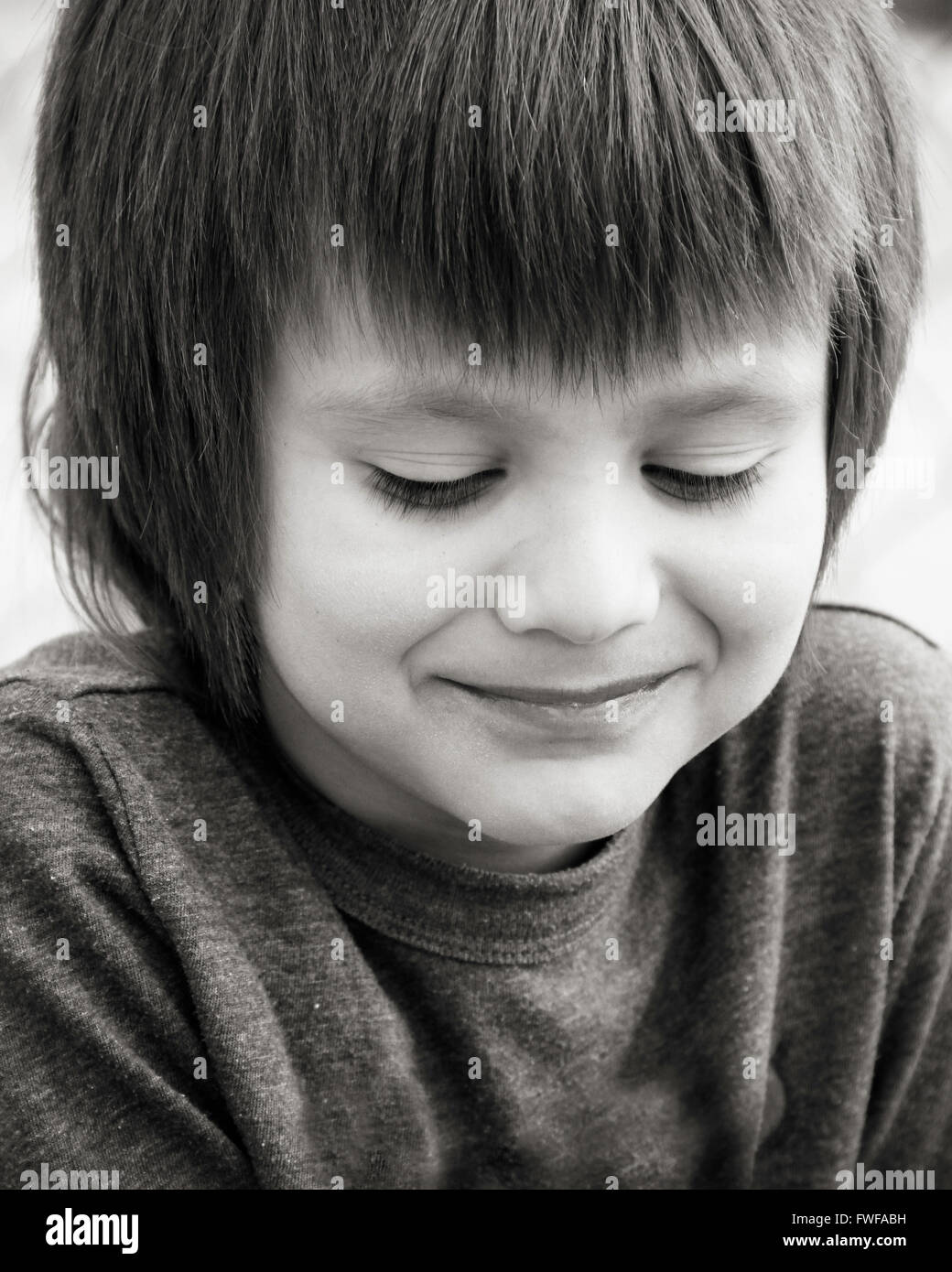 Portrait of a Child in black and white Stock Photo - Alamy
