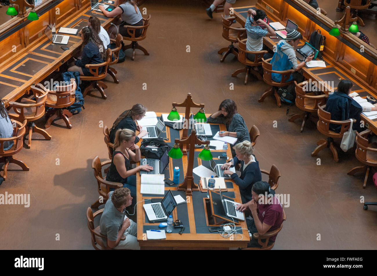 Historic Reading Room of the State Library of Victoria, Melbourne ...