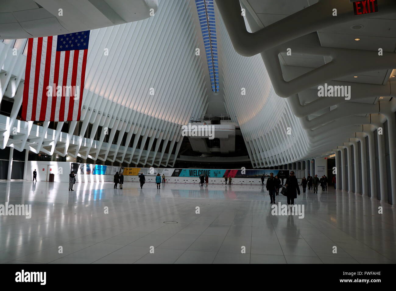 Inside the Oculus PATH transportation Hub, New York City, NY, USA Stock ...