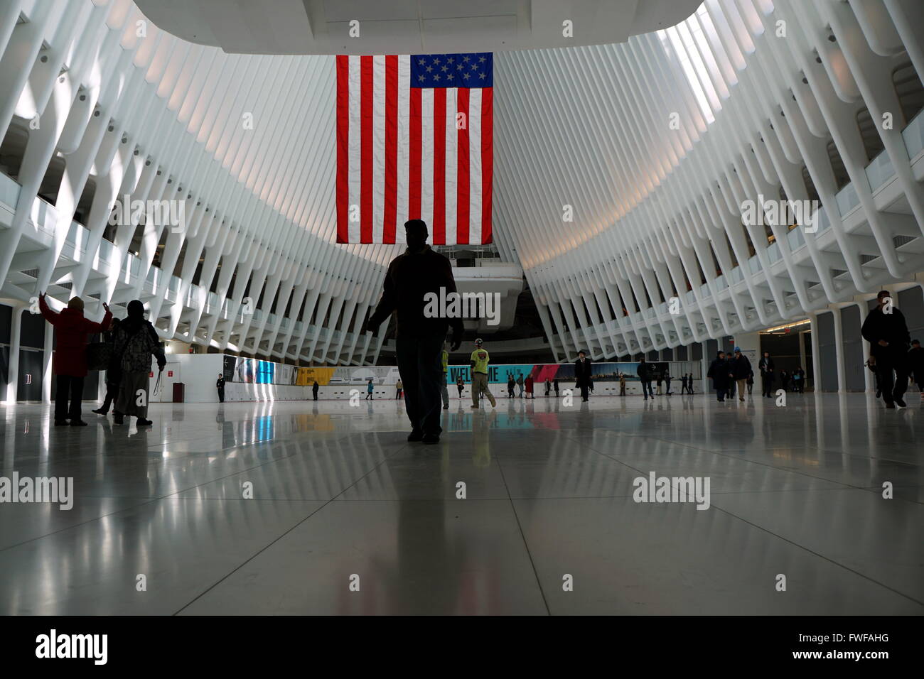 Inside the Oculus PATH transportation Hub, New York City, NY, USA Stock ...