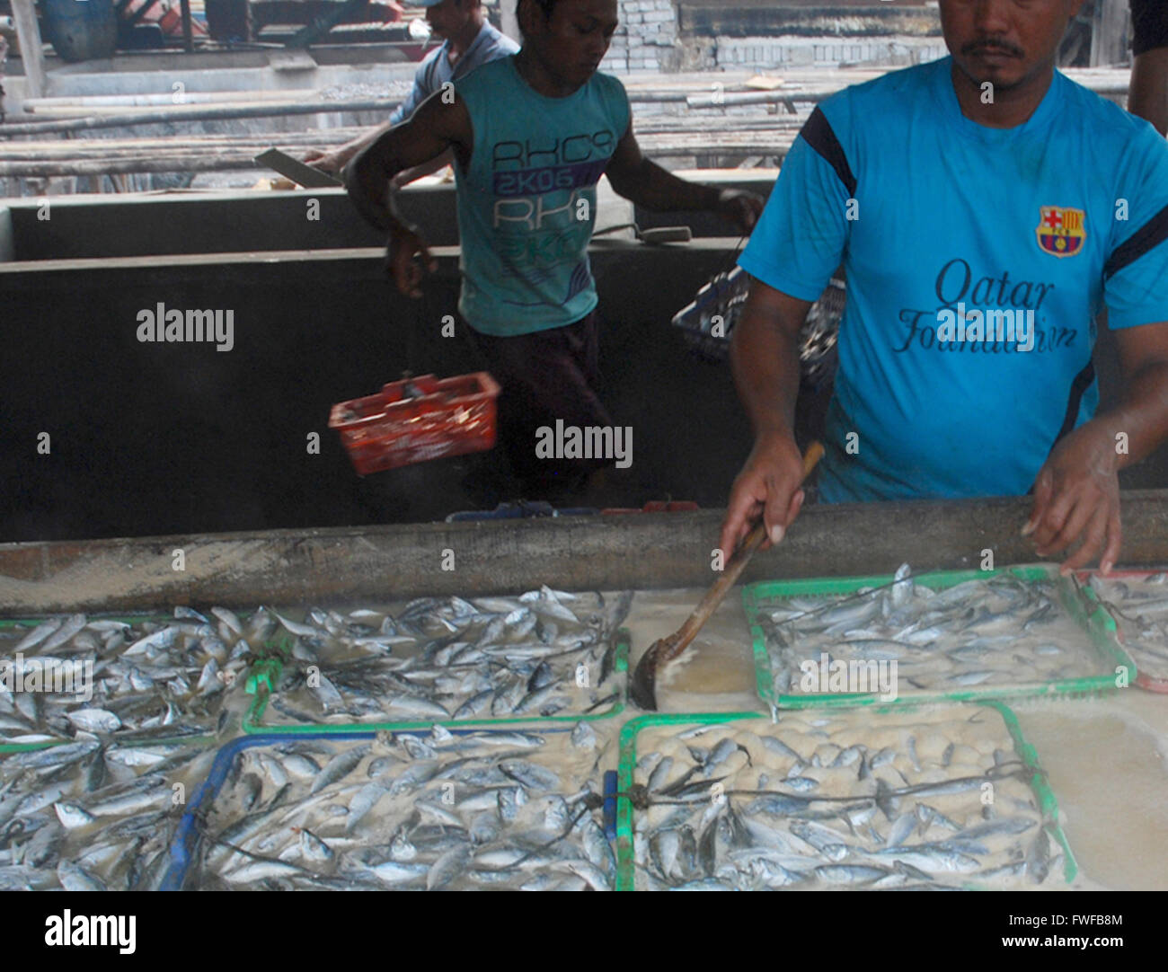 Jakarta, Indonesia. 07th Oct, 2015. The township of making salted fish ...