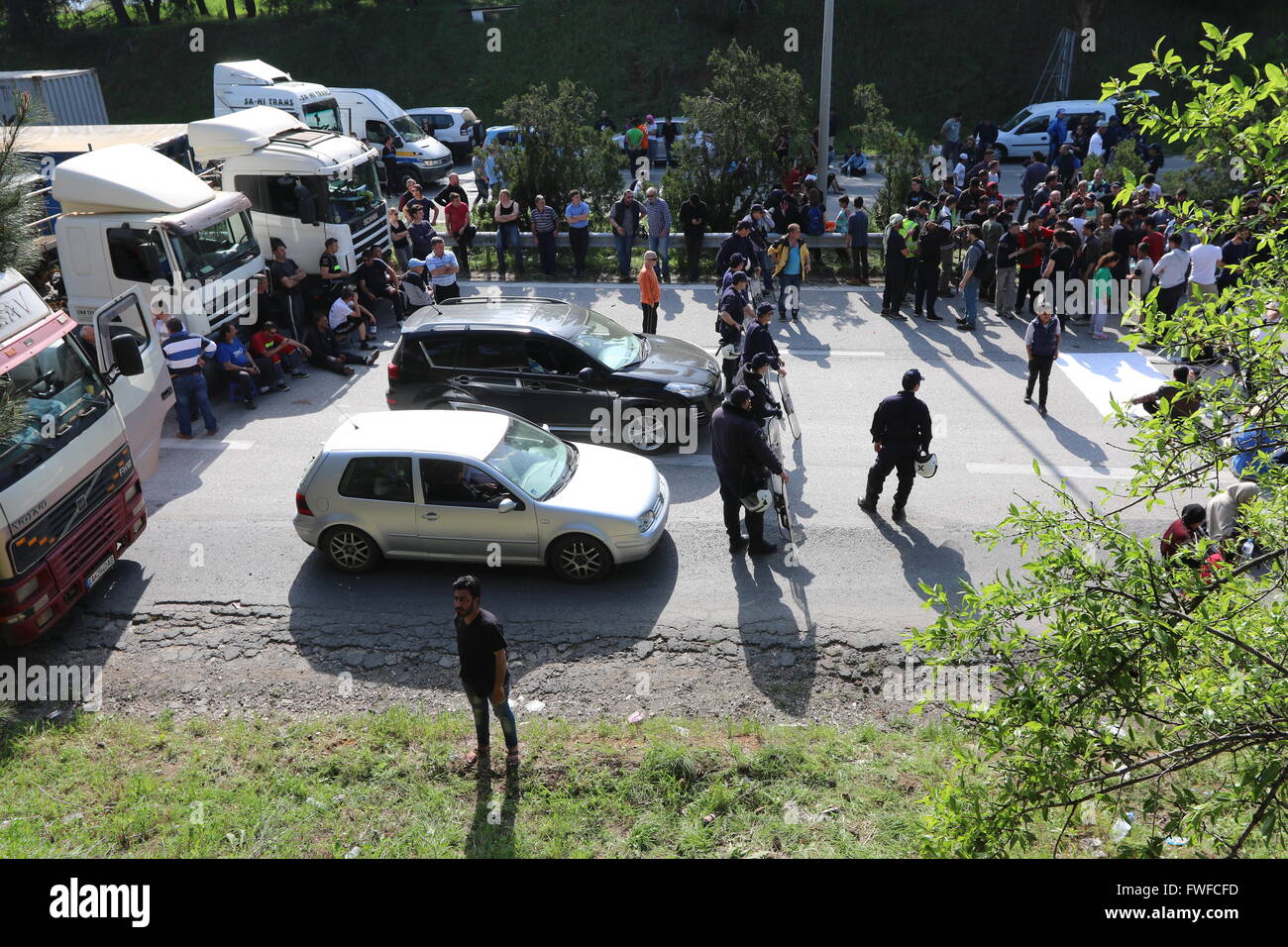 Road blockade hi-res stock photography and images - Alamy