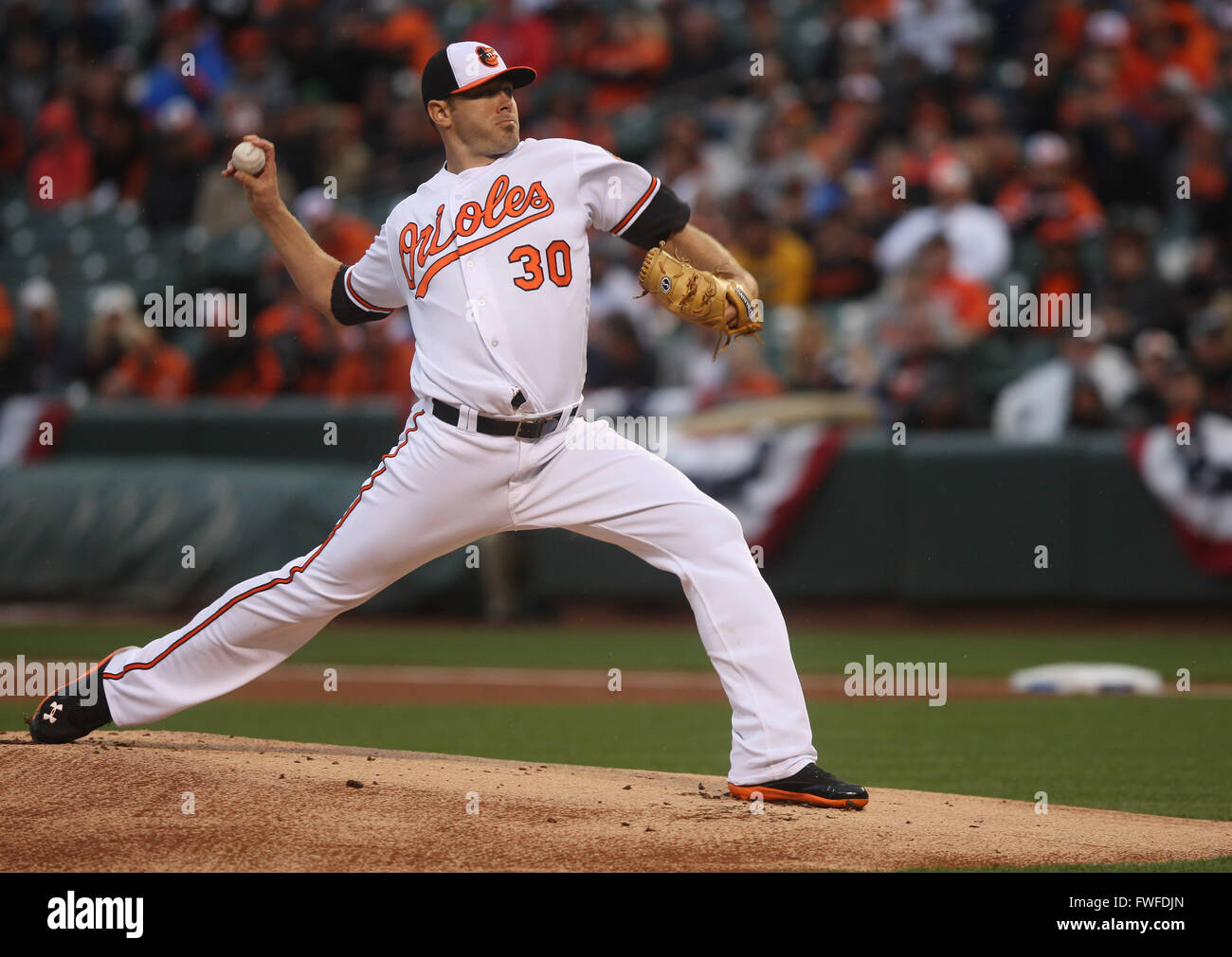 Baltimore, Maryland, USA. 04th Apr, 2016. Baltimore Orioles pitcher ...
