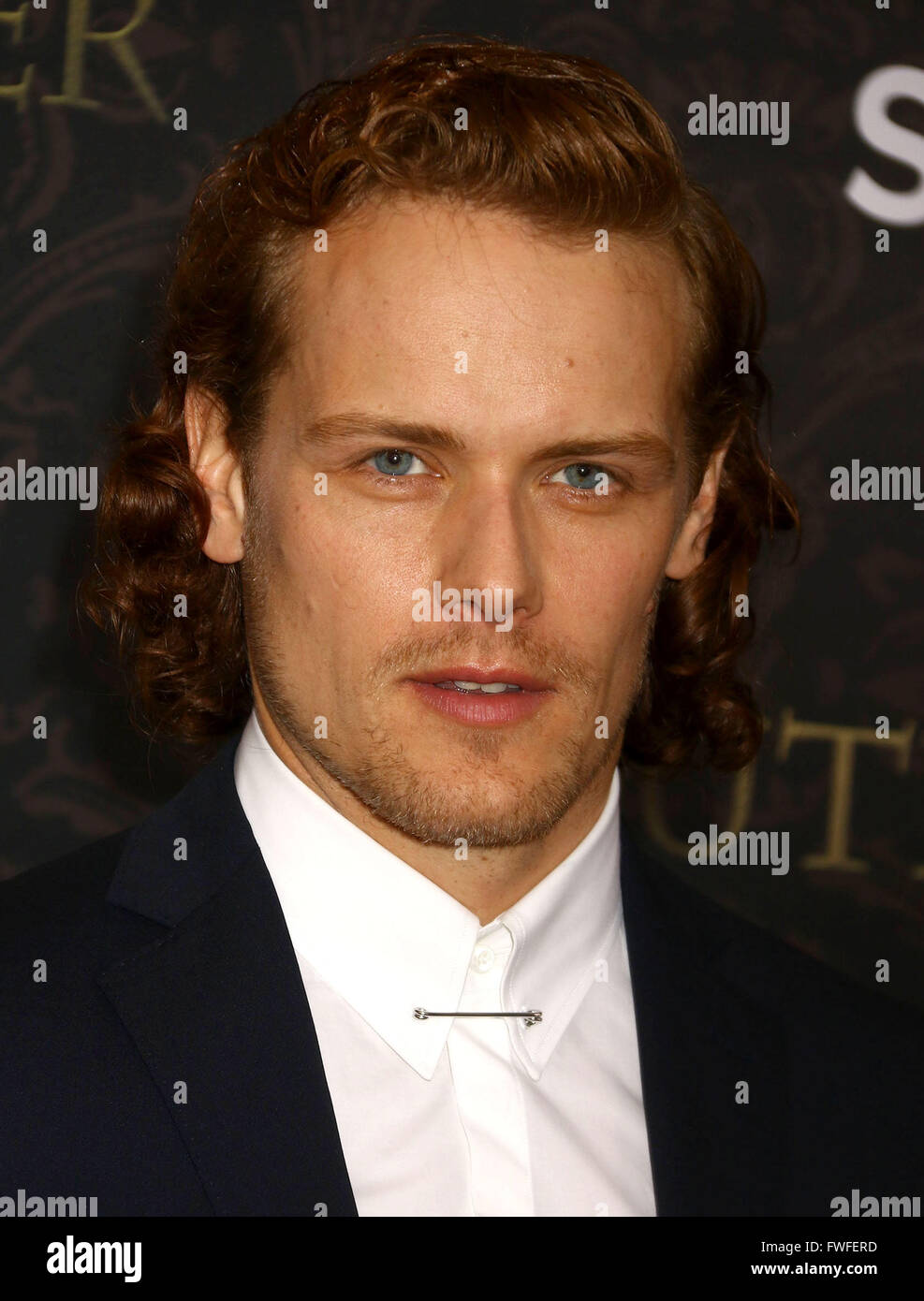 New York, USA. 4th Apr, 2016. Actor SAM HEUGHAN attends the New York ...