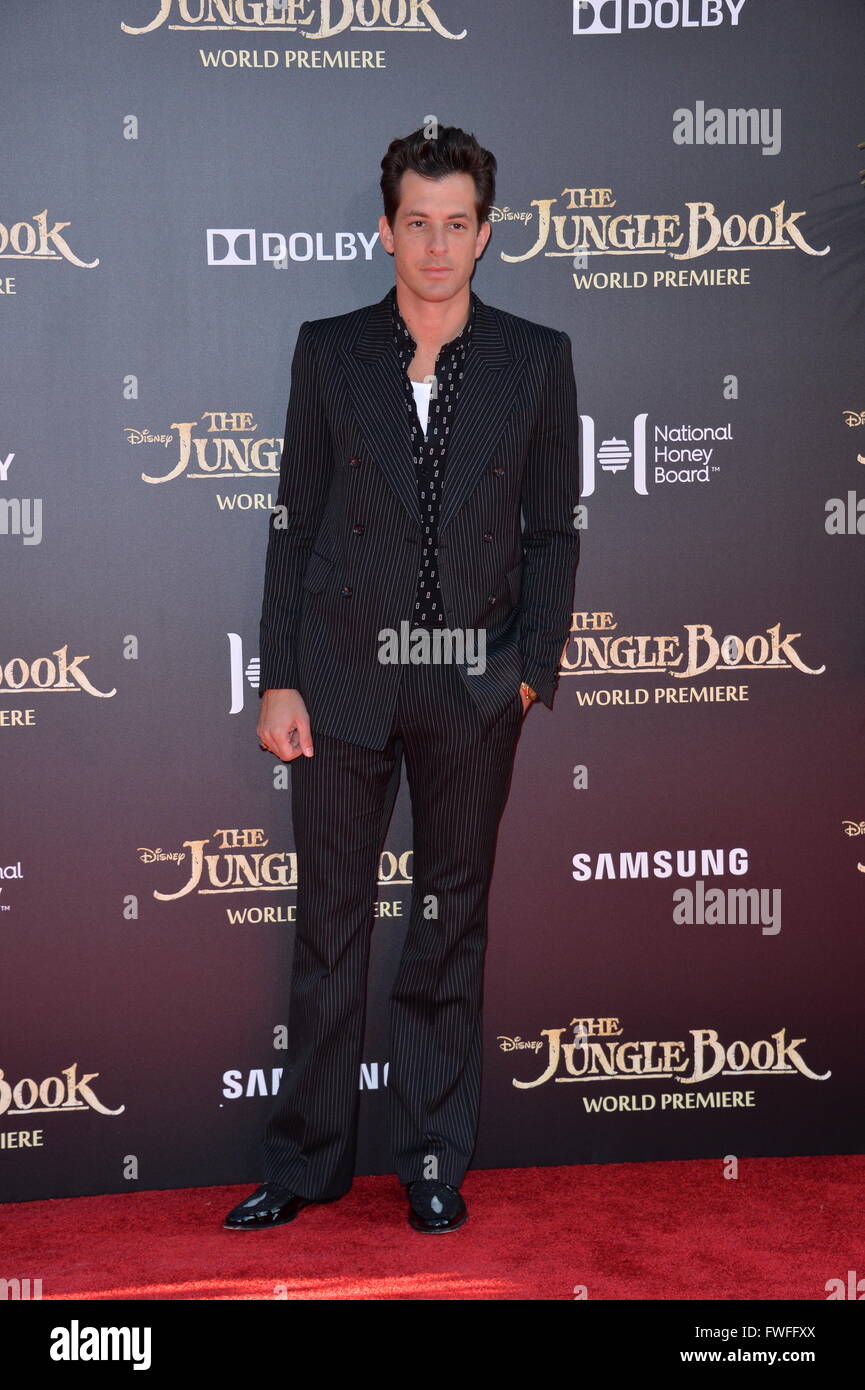 Los Angeles, California, USA. April 4, 2016. Musician Mark Ronson at ...