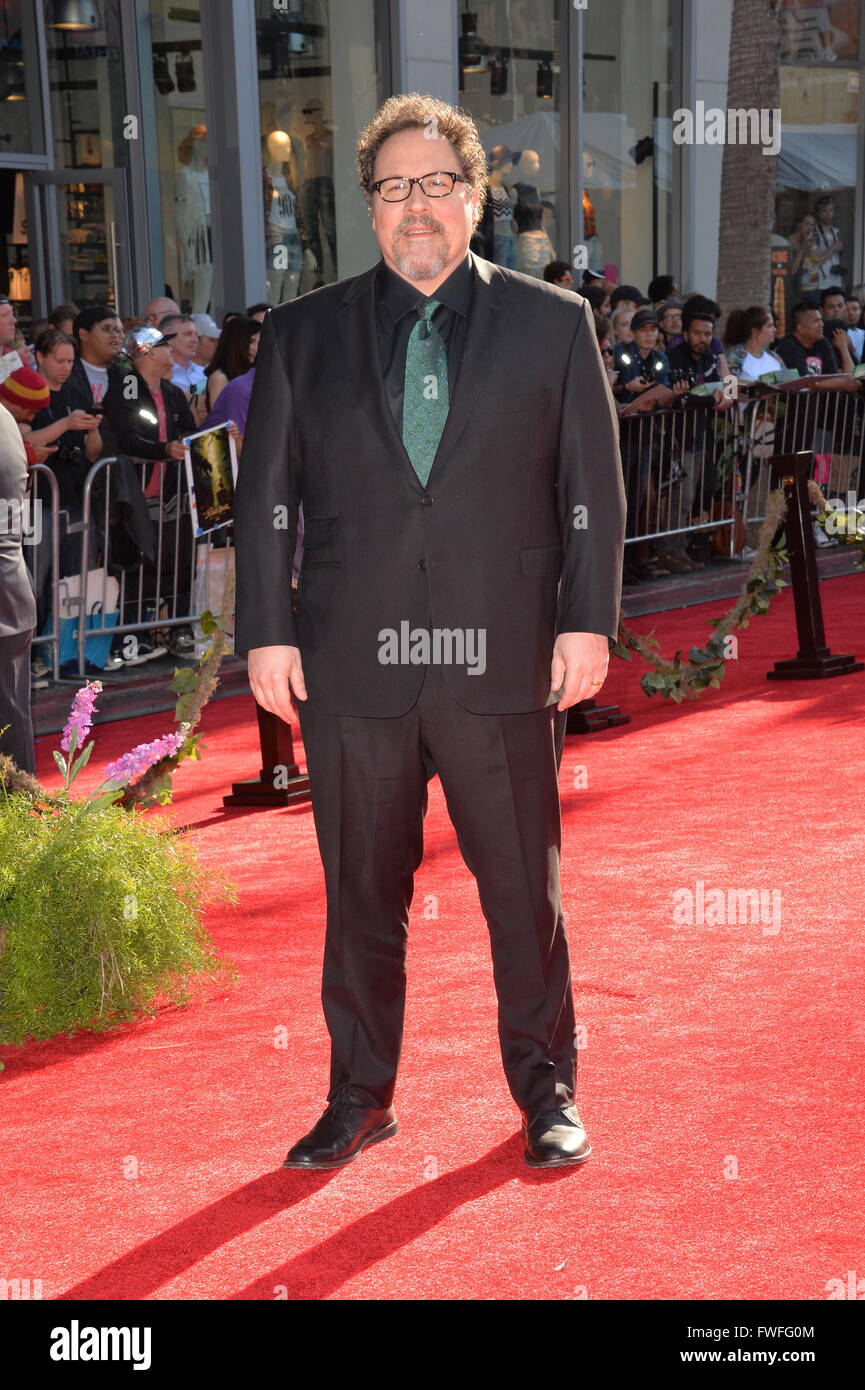 Los Angeles, California, USA. April 4, 2016. Director Jon Favreau at ...