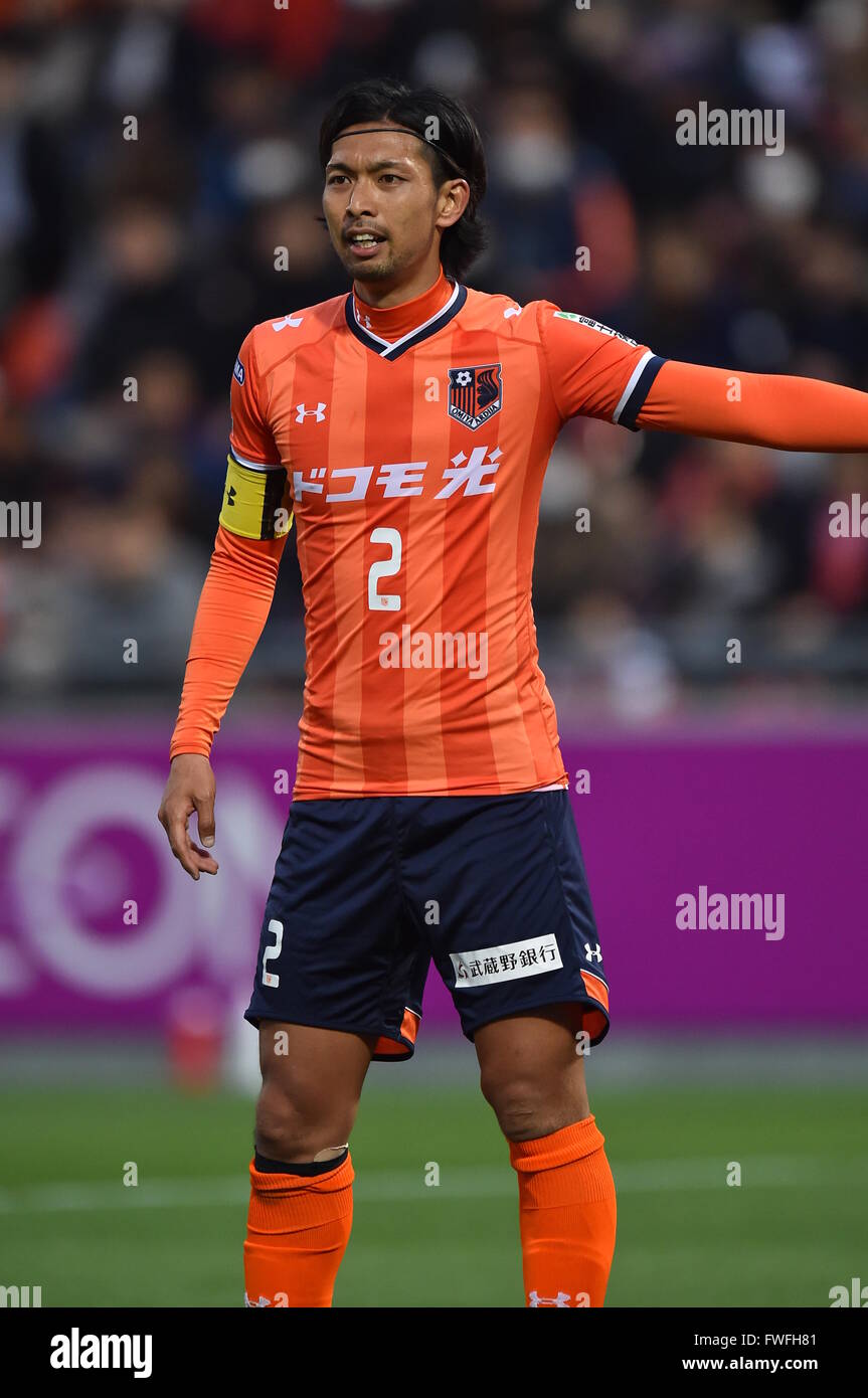 Saitama, Japan. 2nd Apr, 2016. Kosuke Kikuchi (Ardija) Football/Soccer : 2016 J1 League 1st ...