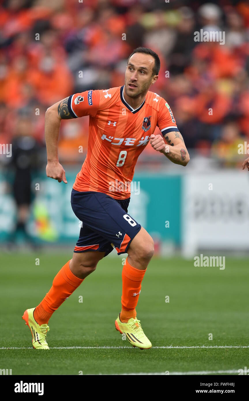 Saitama, Japan. 2nd Apr, 2016. Dragan Mrdja (Ardija) Football/Soccer ...