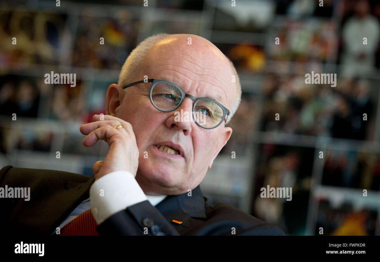 Berlin, Germany. 05th Apr, 2016. Volker Kauder, parliamentary group ...