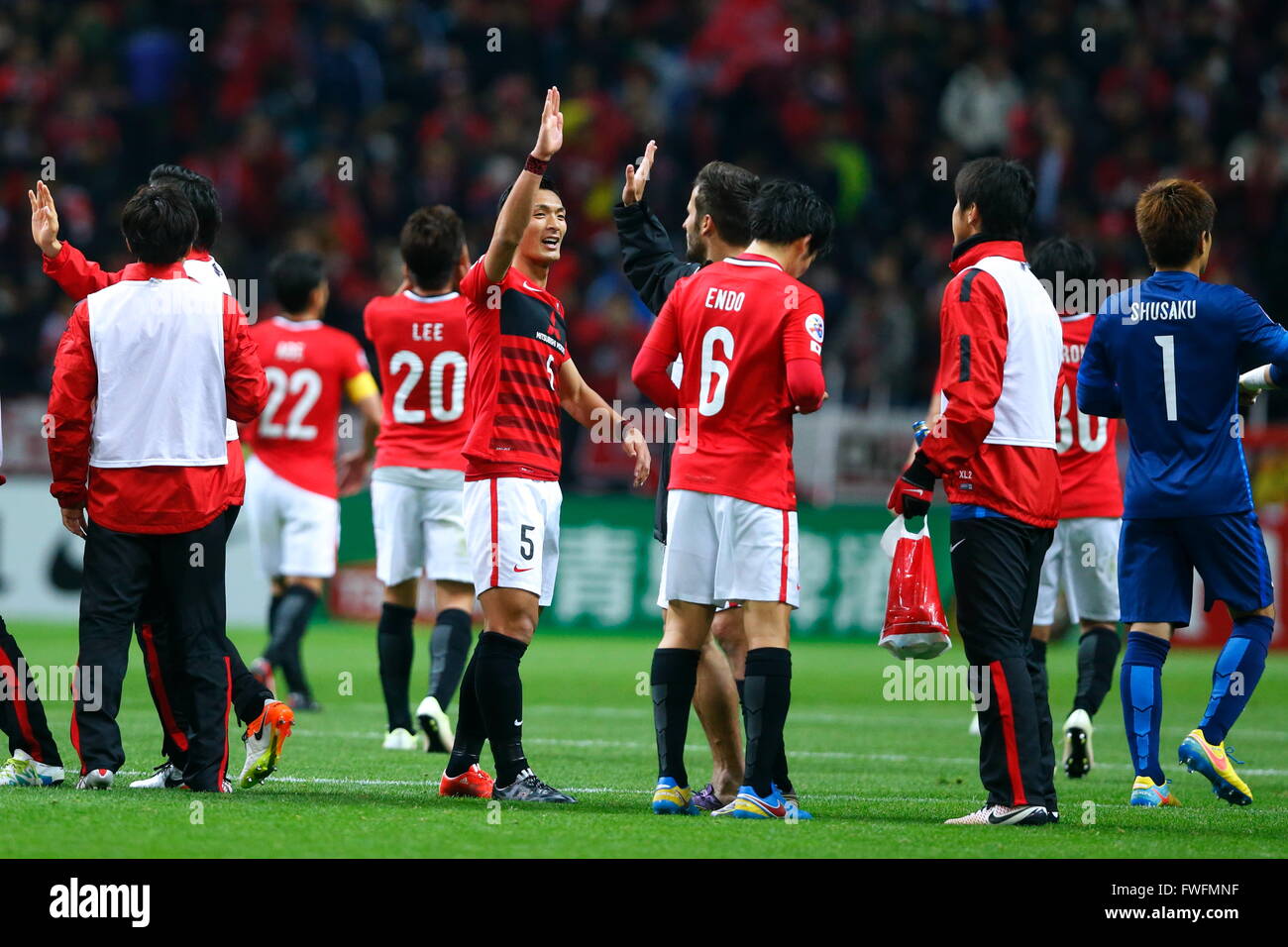 Saitama Stadium 2002, Saitama, Japan. 5th Apr, 2016. Urawa Reds team ...