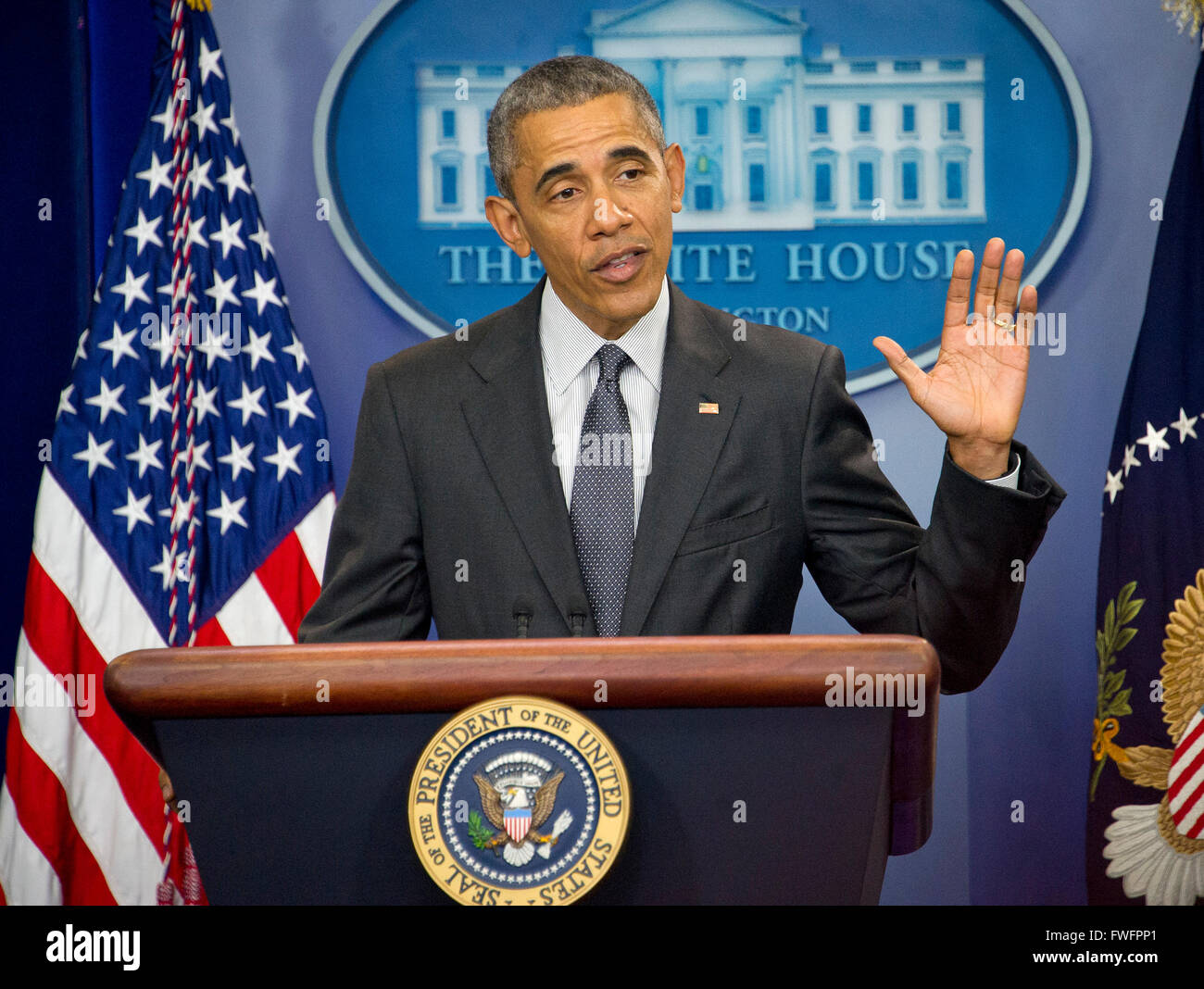 United States President Barack Obama makes a statement on the economy ...