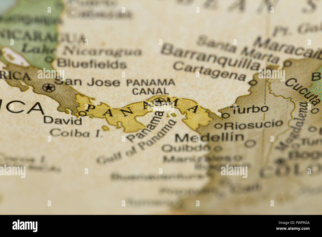 Panama map hi-res stock photography and images - Alamy