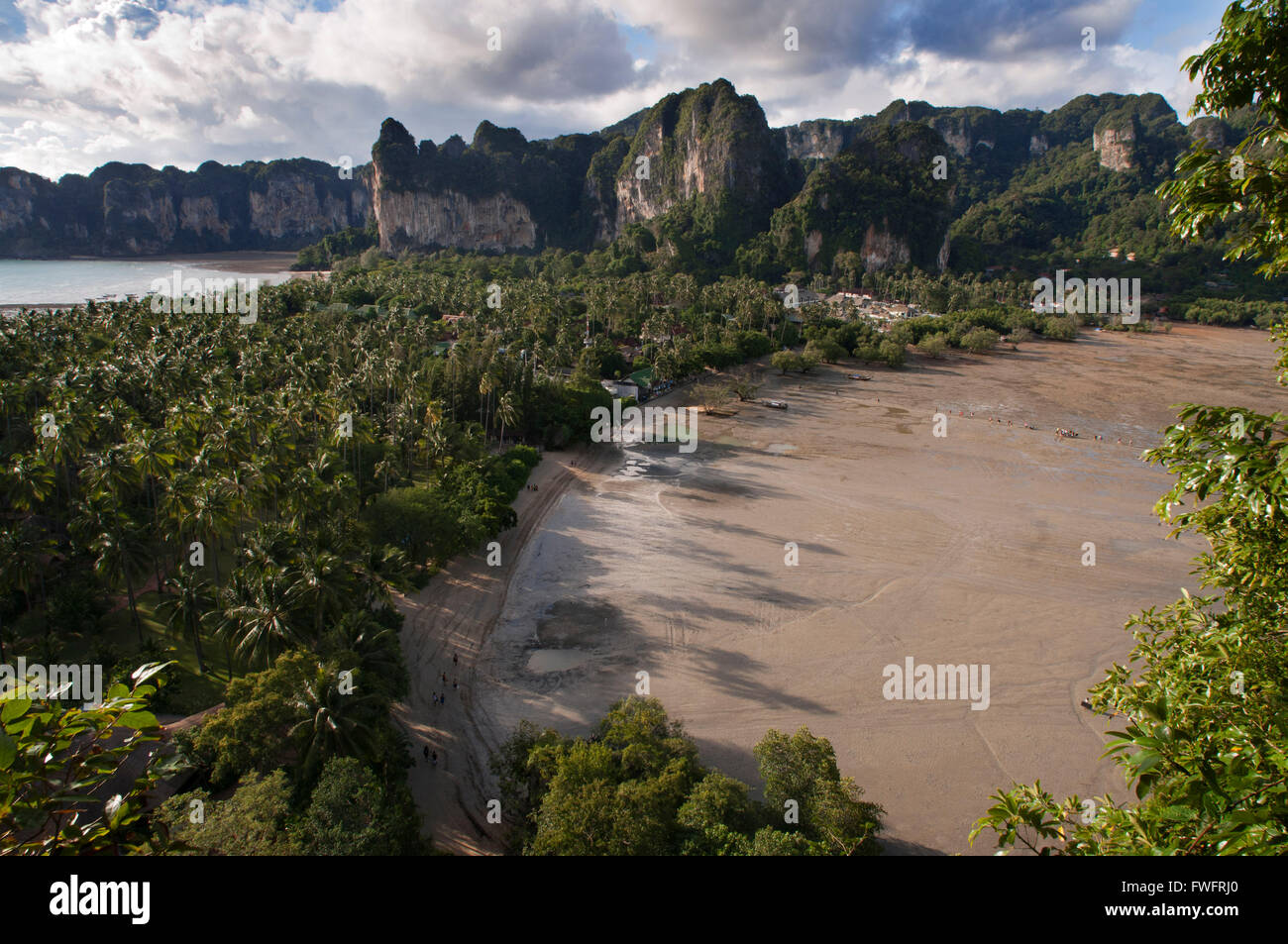 Panoramic view of Railay near Krabi in Thailand from the viewing point ...
