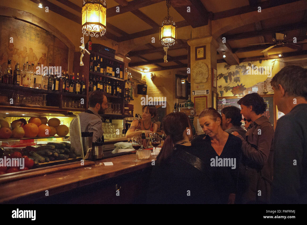 ROME,ITALY: bsar & restaurant Ai Tre Scalini Stock Photo - Alamy