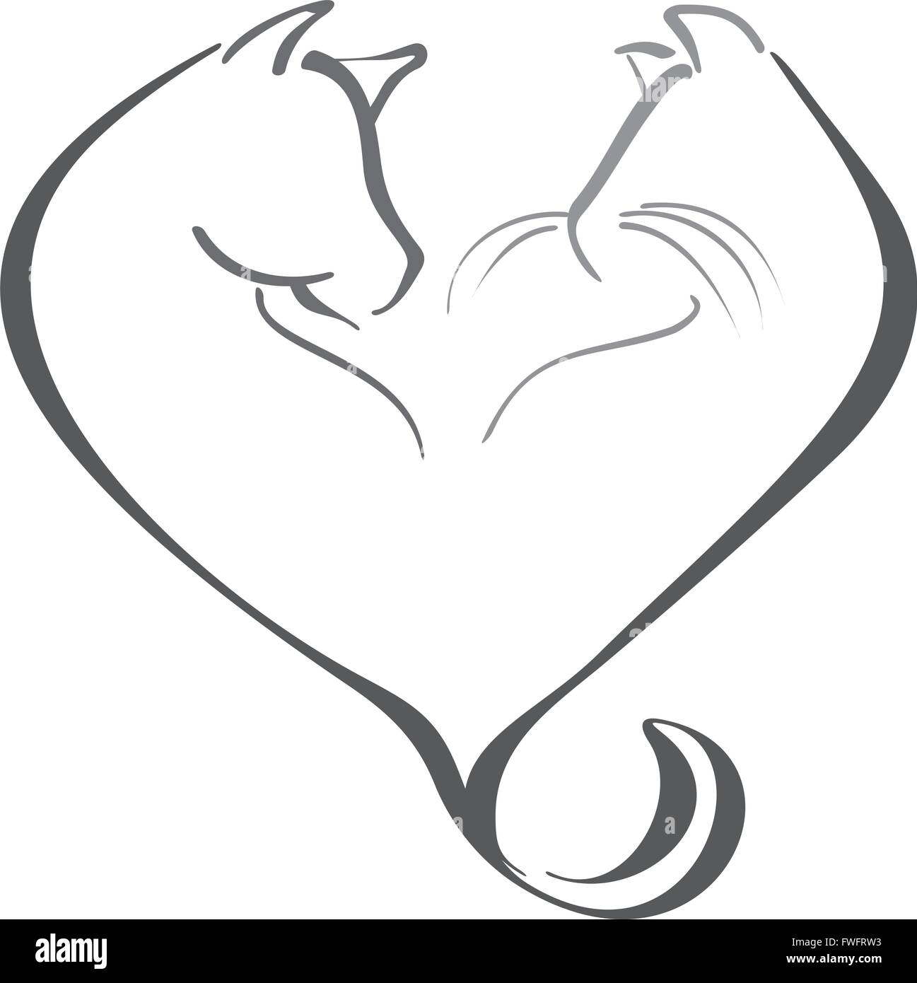 Love for animals Stock Vector Image & Art - Alamy