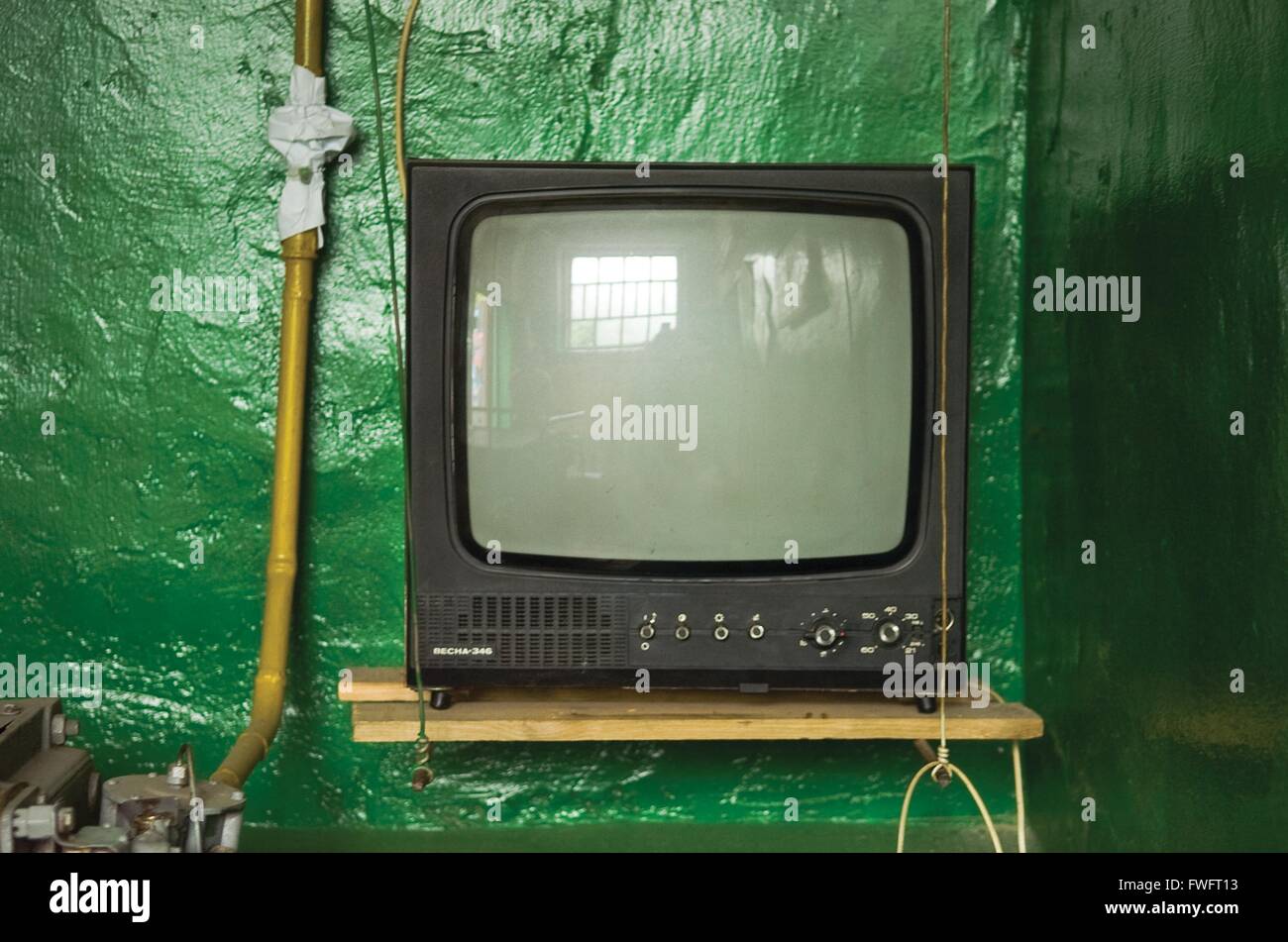 Tv set in the home of a Ukrainian family Stock Photo - Alamy