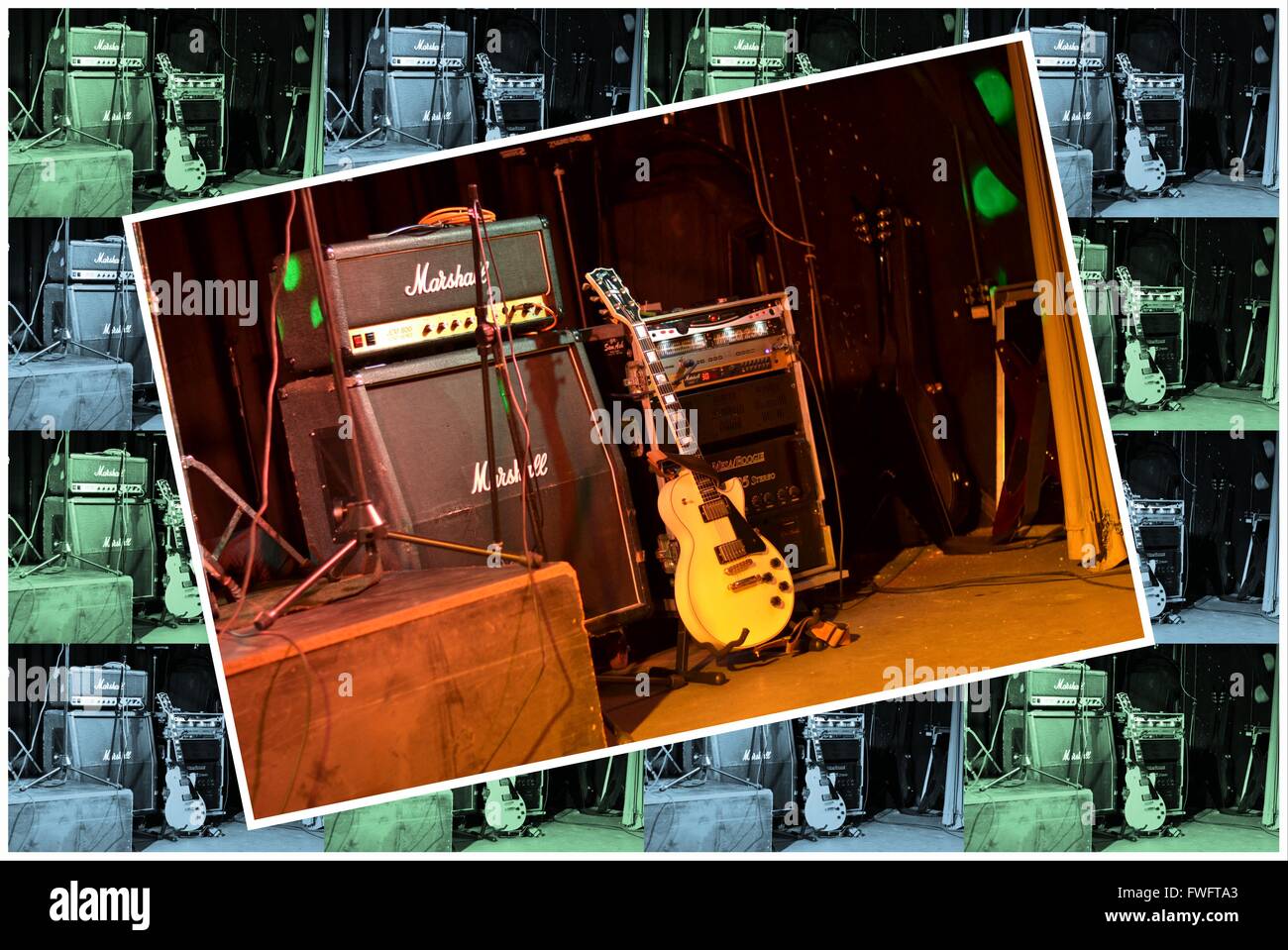 Musical instruments collage hi-res stock photography and images - Alamy